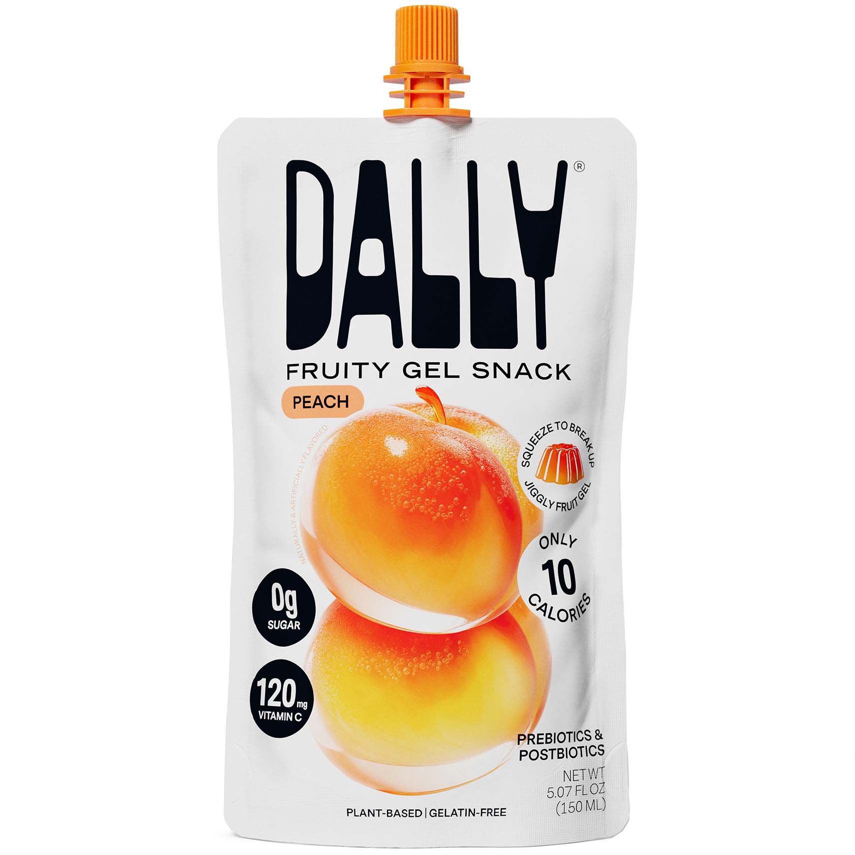 Dally Peach Jelly Gel Fruit Snack Pouch - Shop Pudding & gelatin at H-E-B