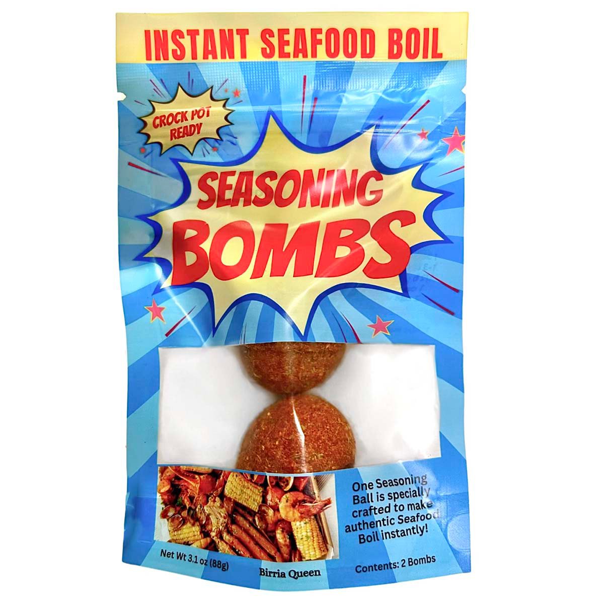 Birria Queen Instant Seafood Boil Seasoning Bombs - Shop Spice mixes at ...