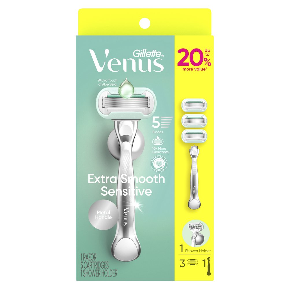 Gillette Venus Extra Smooth Sensitive Razors & Blade Refills - Shop ...