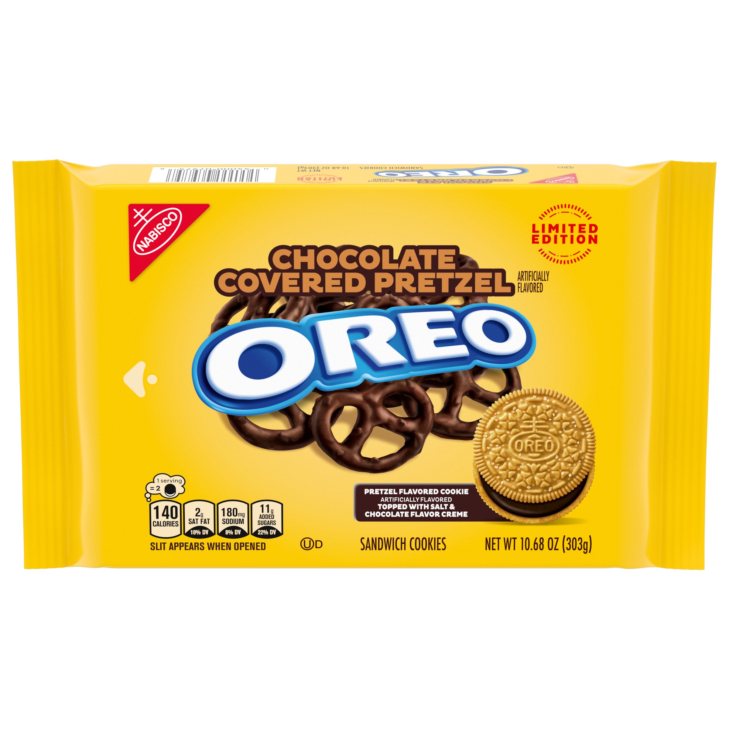 OREO Chocolate Covered Pretzel Sandwich Cookies - Shop Cookies at H-E-B