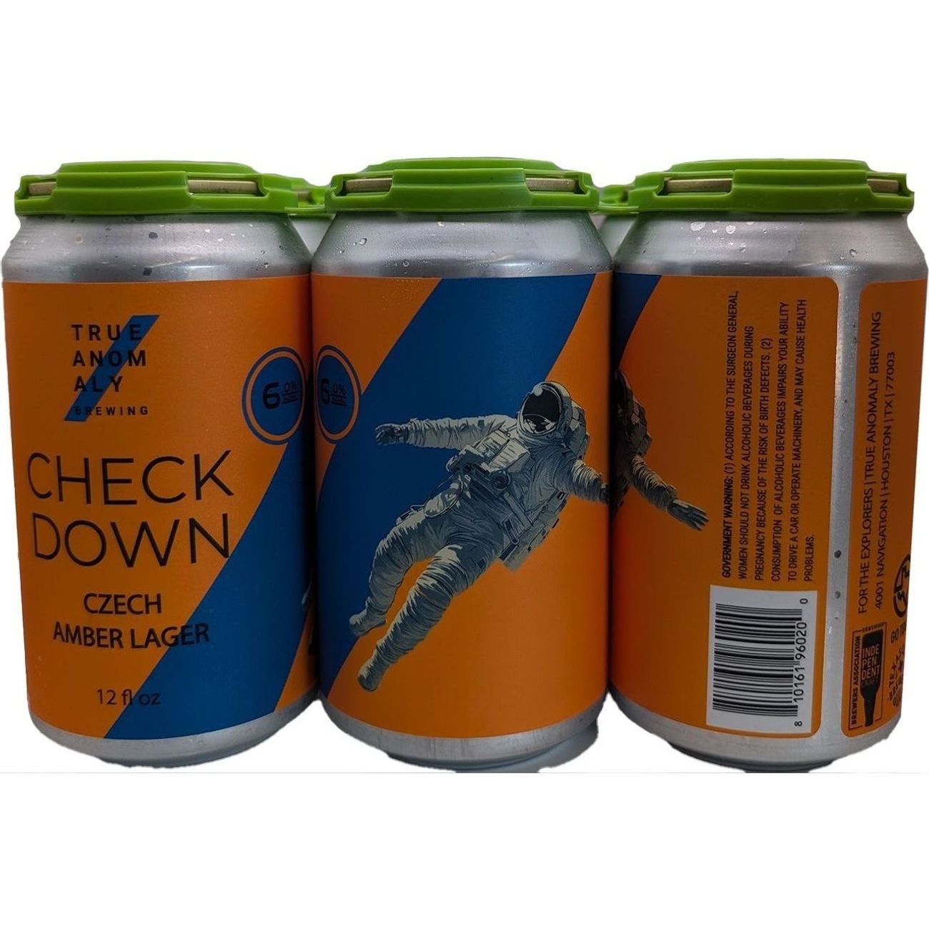 True Anomaly Brewing Check Down Czech Amber Lager Craft Beer 6 pk Cans ...