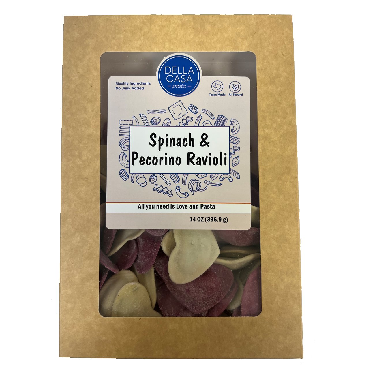 Della Casa Heart-Shaped Spinach & Pecorino Ravioli, 14 oz | Central ...