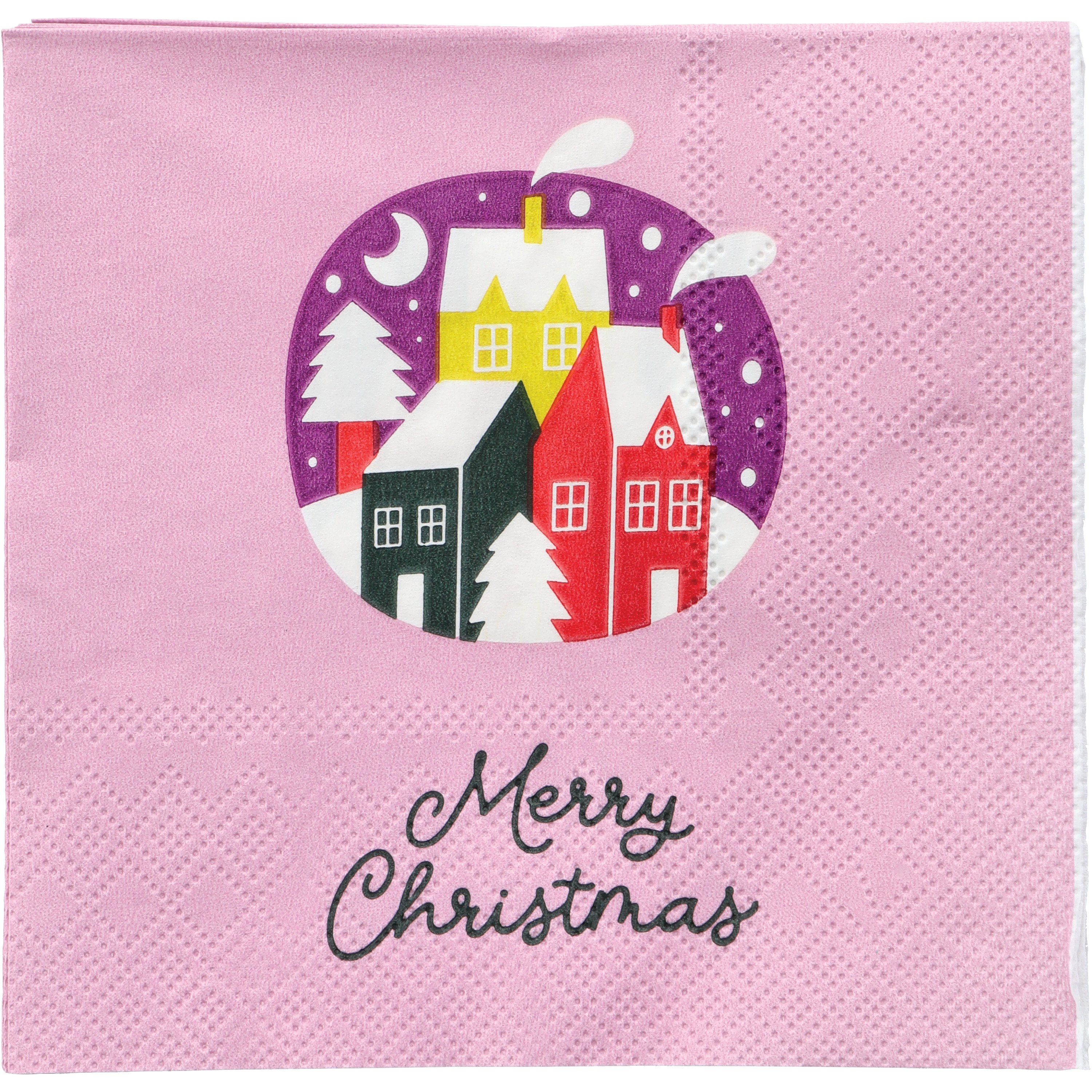 Destination Holiday Whimsy Houses Paper Beverage Napkins - Shop ...