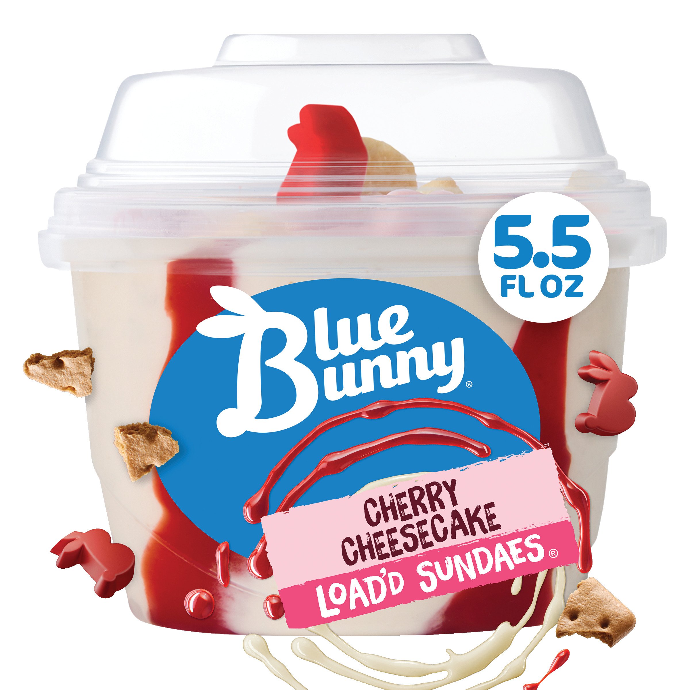 Blue Bunny Cherry Cheesecake Load'd Sundae - Shop Ice cream at H-E-B