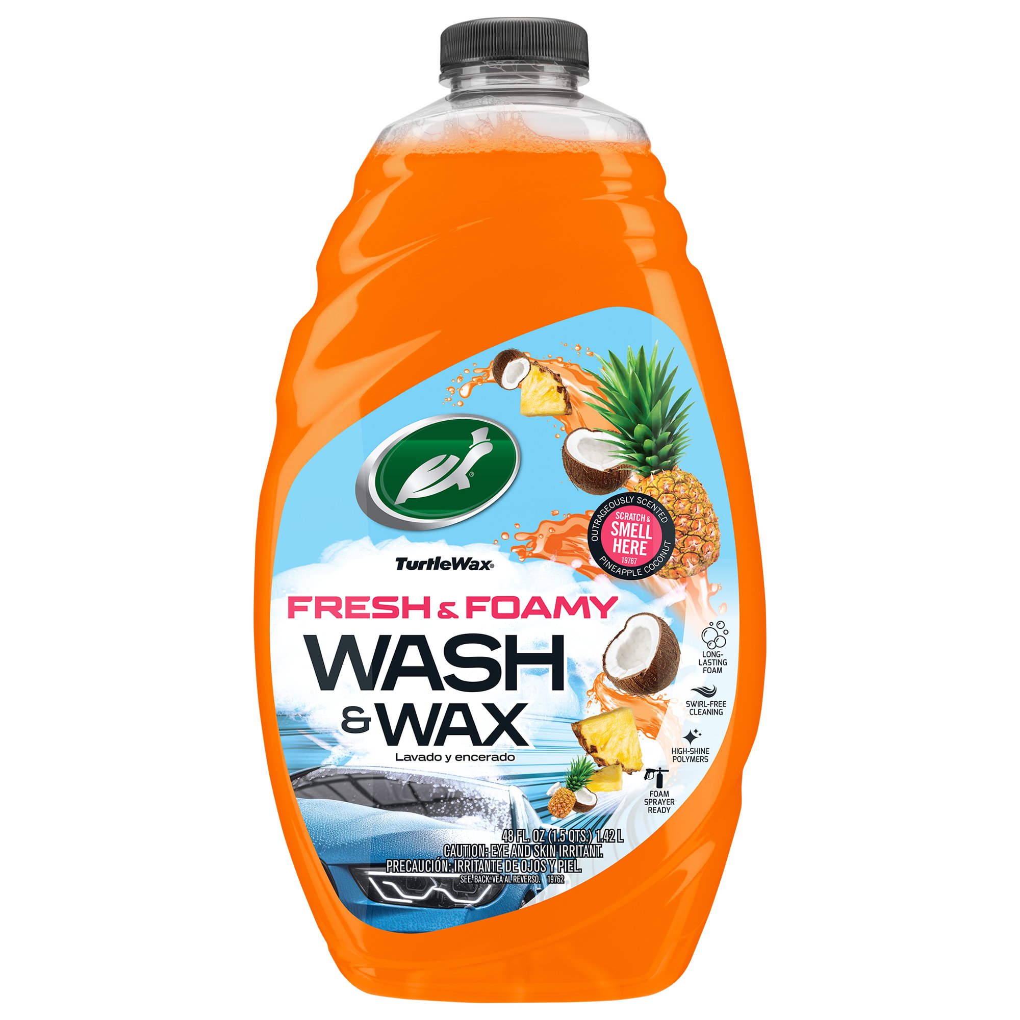 Turtle Wax Fresh & Foamy Wash & Wax - Pineapple Coconut - Shop ...