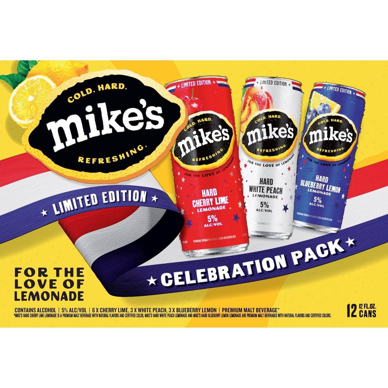 Mike's Hard Lemonade Limited Edition Celebration Pack 12 pk Cans - Shop ...