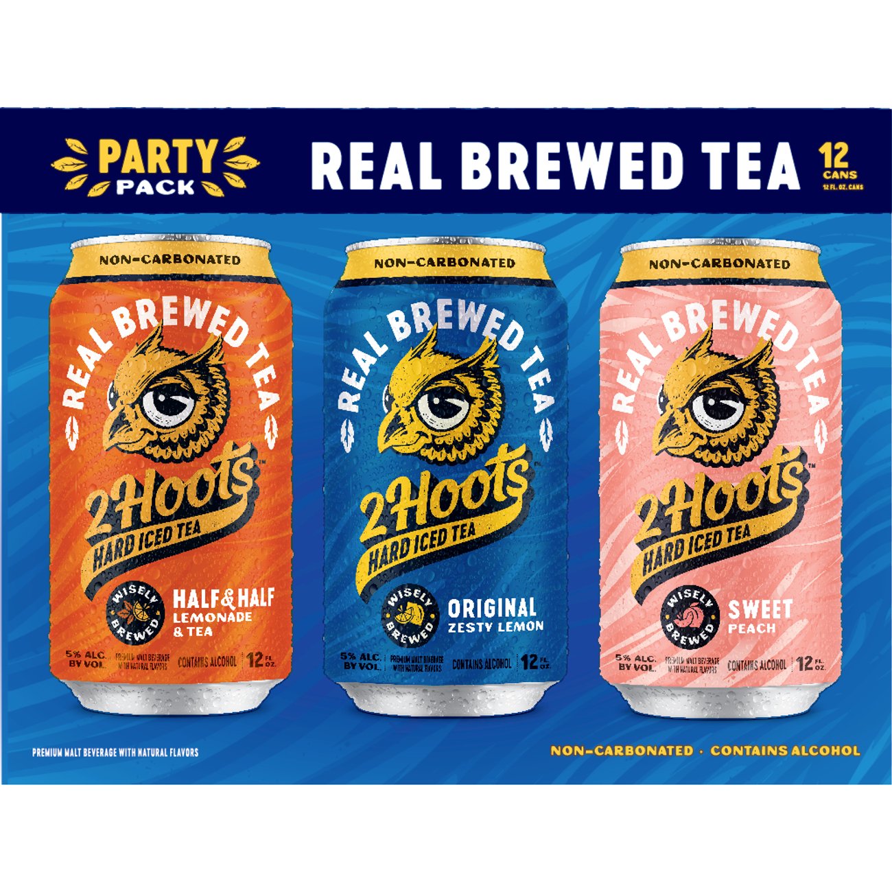 2 Hoots Hard Iced Tea Variety Party Pack 12 pk Cans - Shop Malt ...
