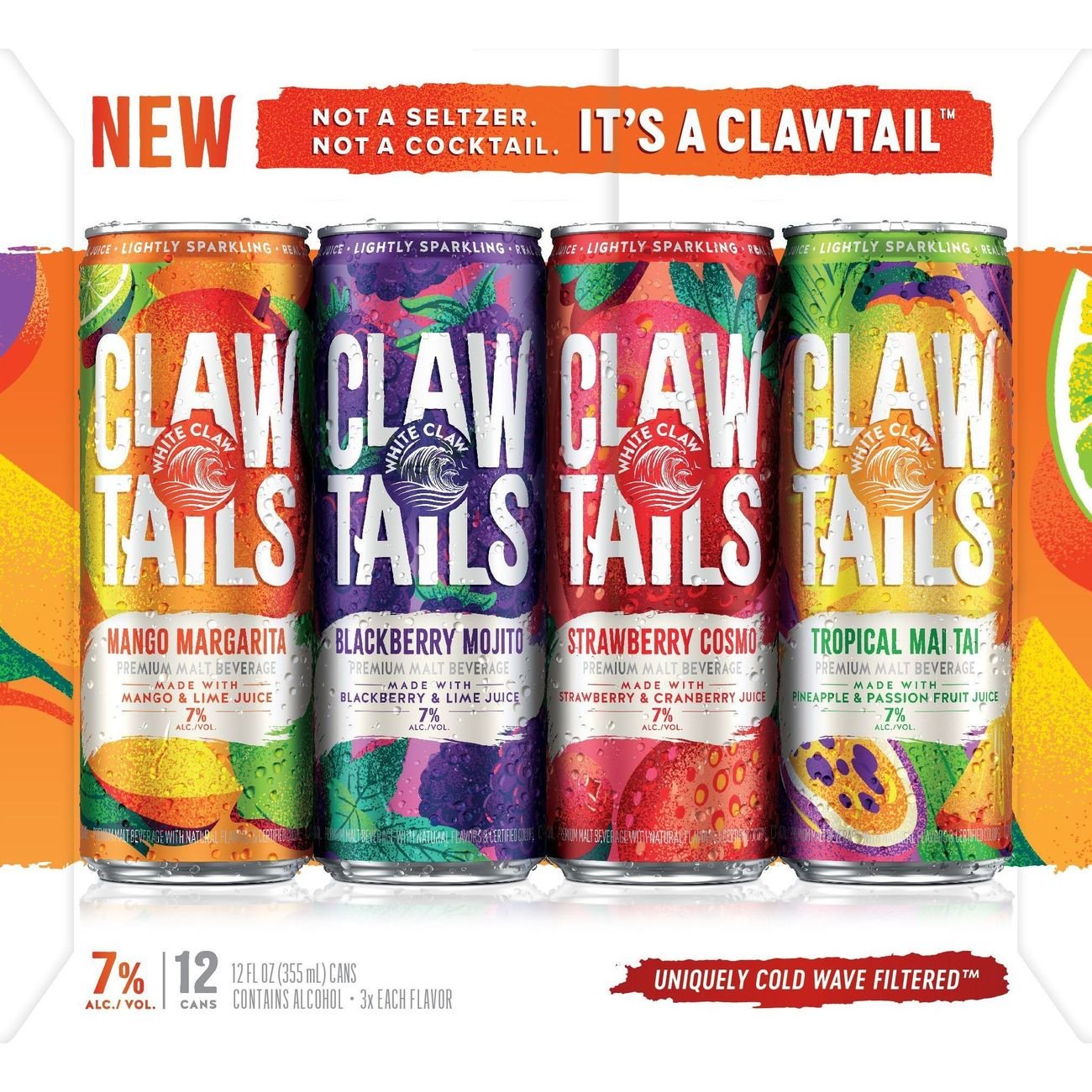 White Claw Claw Tails Variety Pack 12 pk Cans - Shop Malt beverages ...