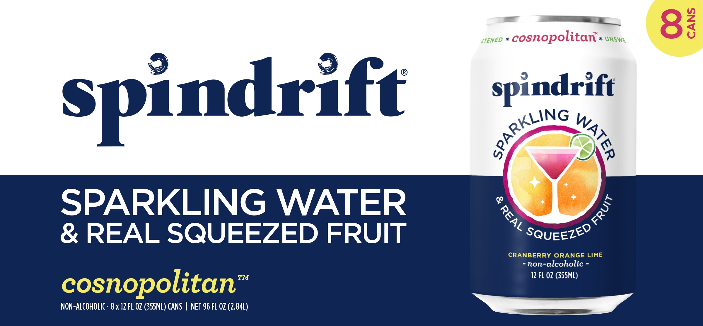 Spindrift Sparkling Water Cosmopolitan, 8 pk - Shop Water at H-E-B