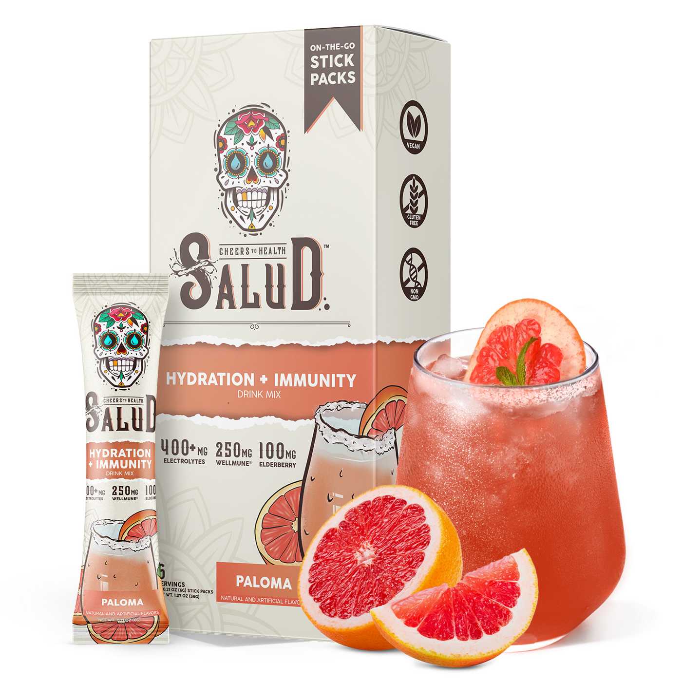 Salud Hydration + Immunity Drink Mix Stick Packs - Paloma - Shop Mixes ...