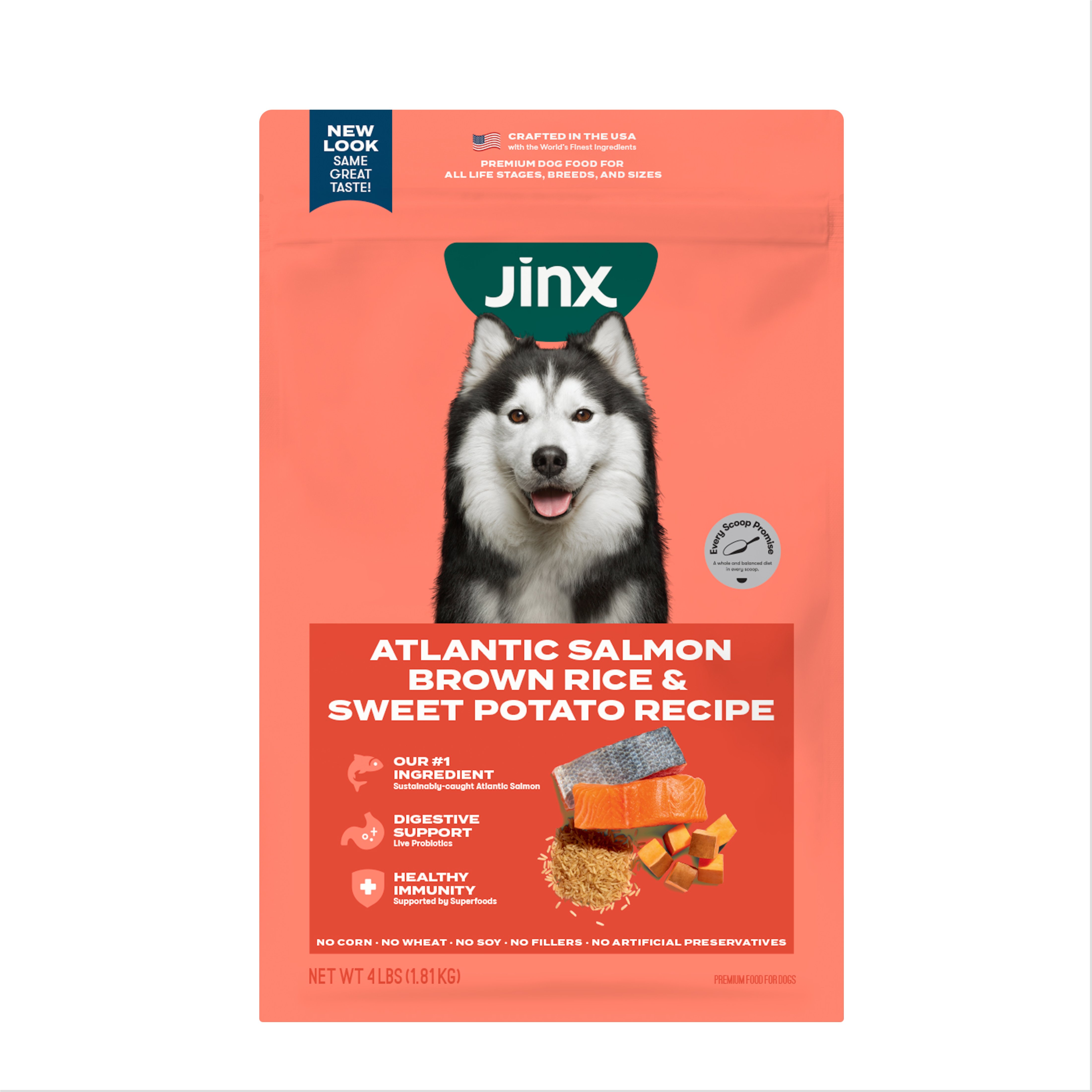 Jinx Atlantic Salmon Brown Rice & Sweet Potato Dry Dog Food - Shop Food ...