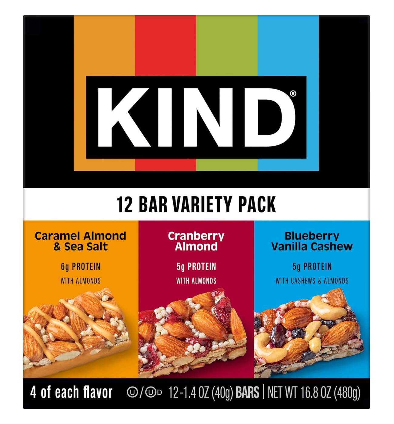 Kind 5g Protein Bars Variety Pack - Shop Granola & snack bars at H-E-B