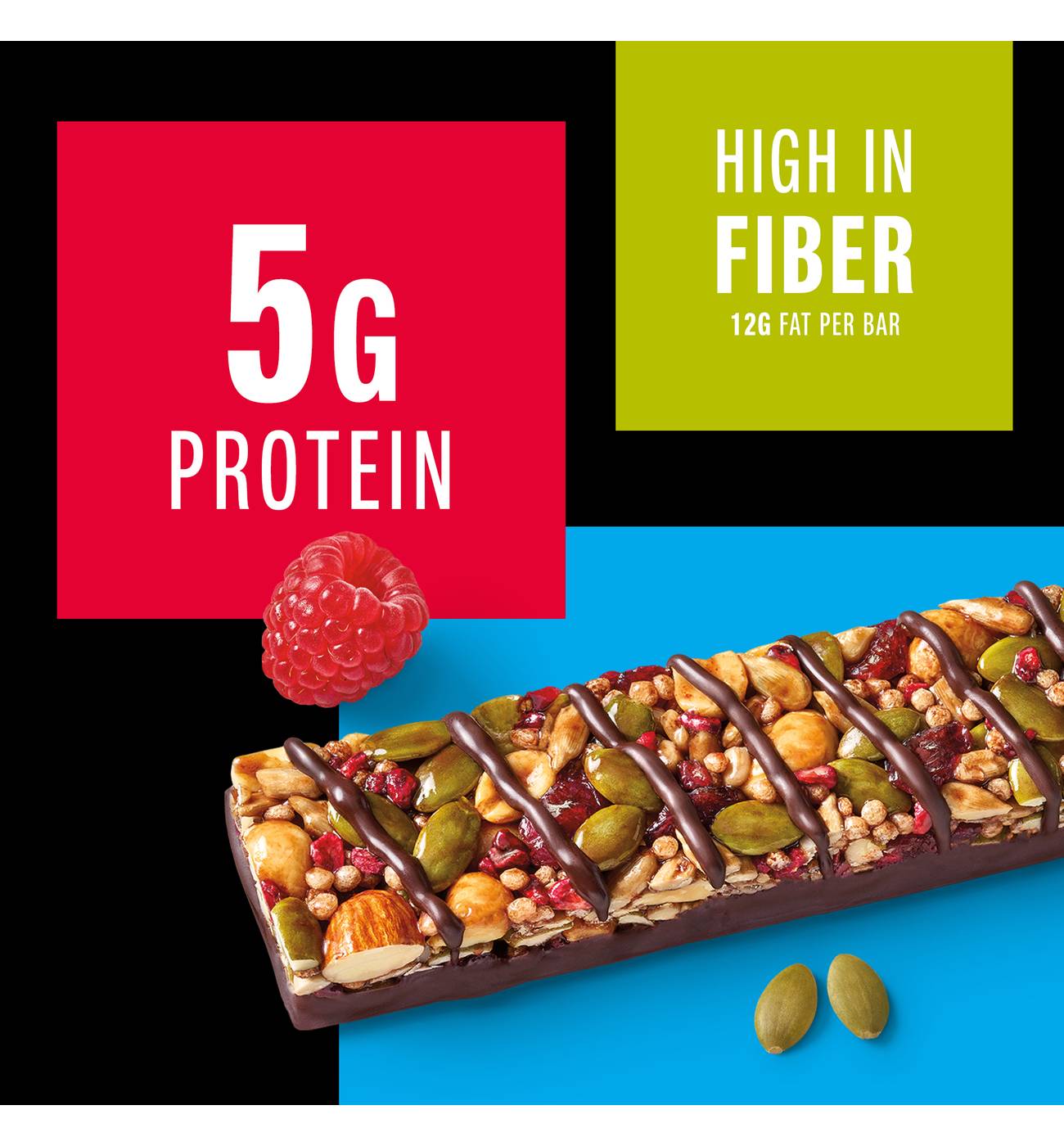 Kind 5g Protein Bars - Dark Chocolate Raspberry Pumpkin Seed - Shop ...