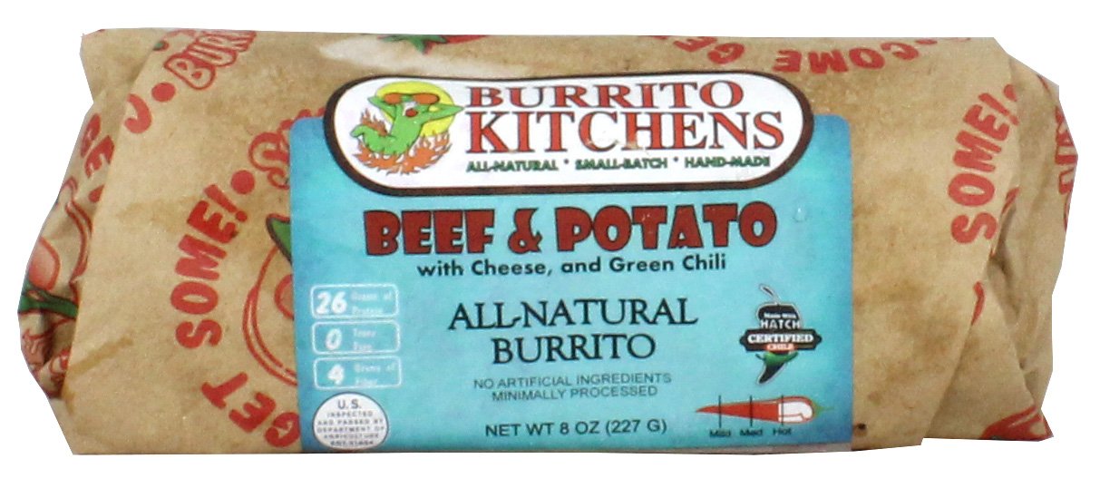 Burrito Kitchens Beef & Potato Frozen Burrito, 8 oz | Central Market ...