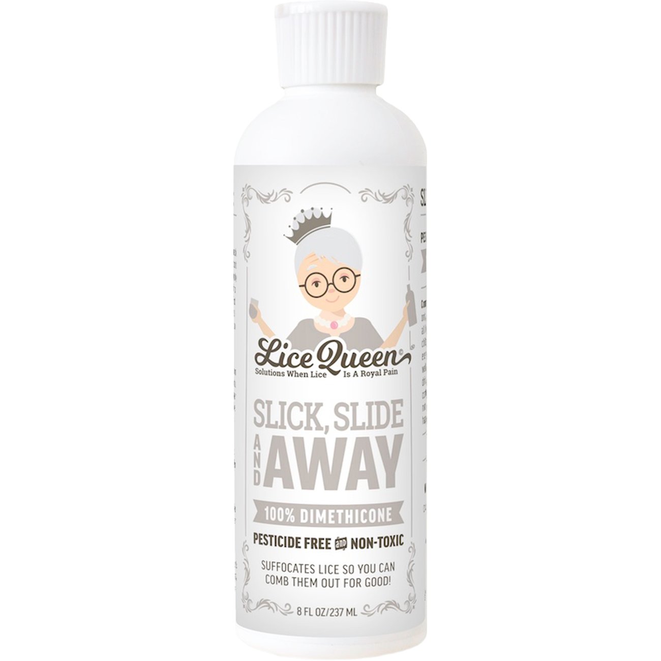 Lice Queen Non-Toxic Slick, Slide & Away 100% Dimethicone Lice ...