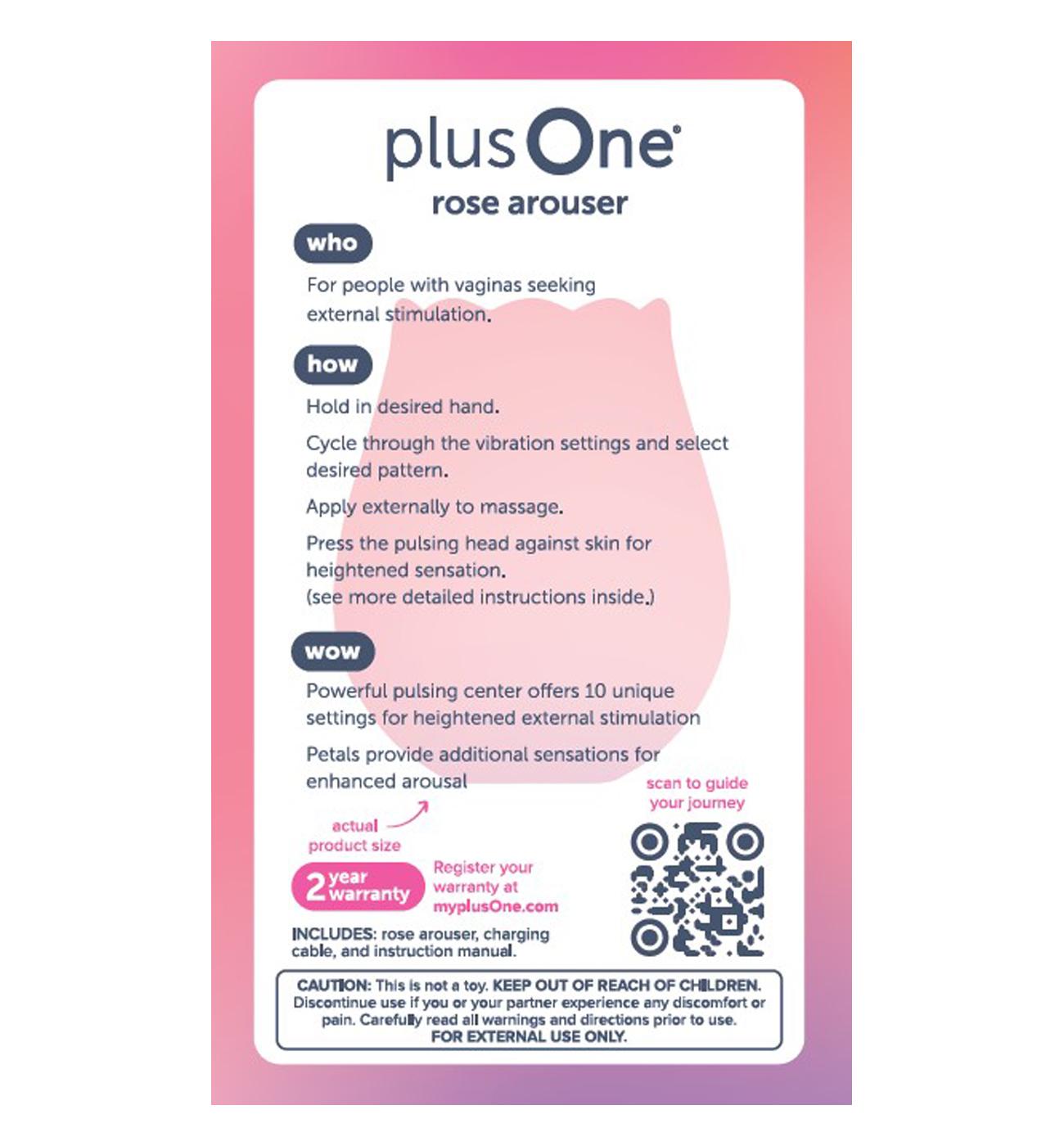 plusOne Silicone Rose Arouser Vibrator - Shop Lubricants at H-E-B