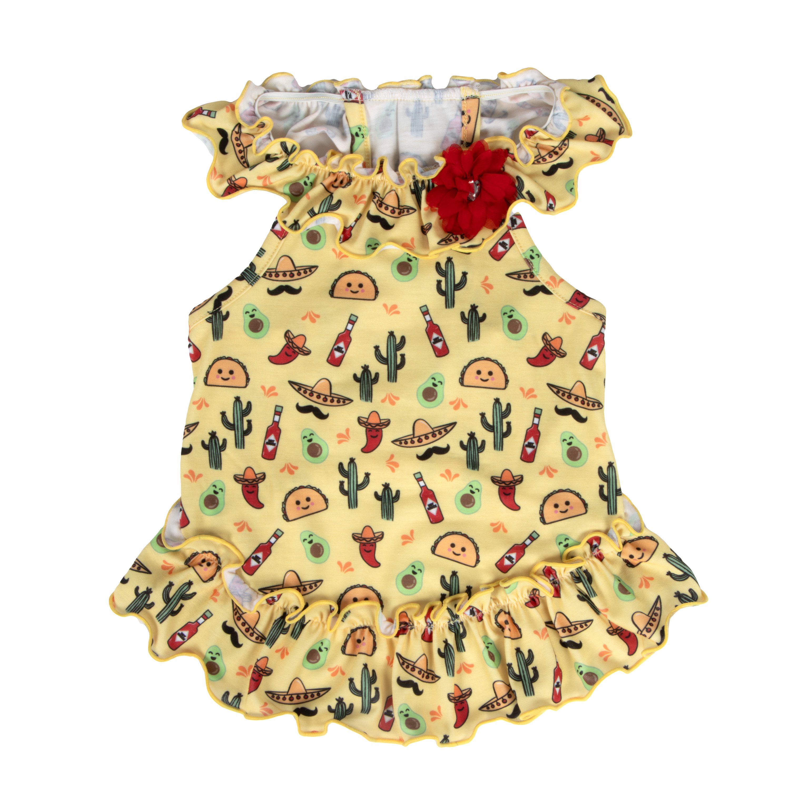 Simply Dog Yellow Taco Time Ruffle Dress - Large - Shop Clothes at H-E-B