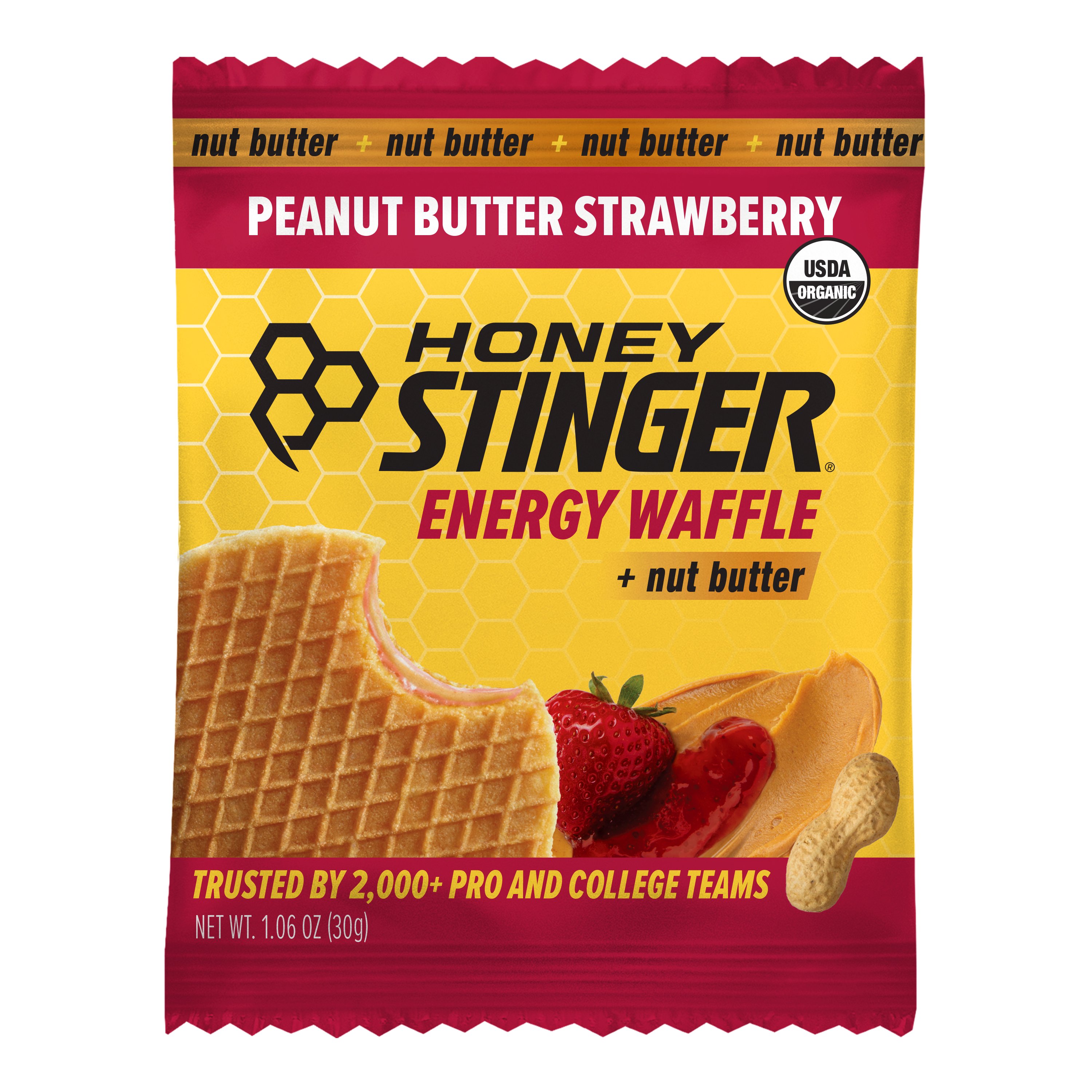 Honey Stinger Energy Waffle - Peanut Butter Strawberry - Shop Granola ...