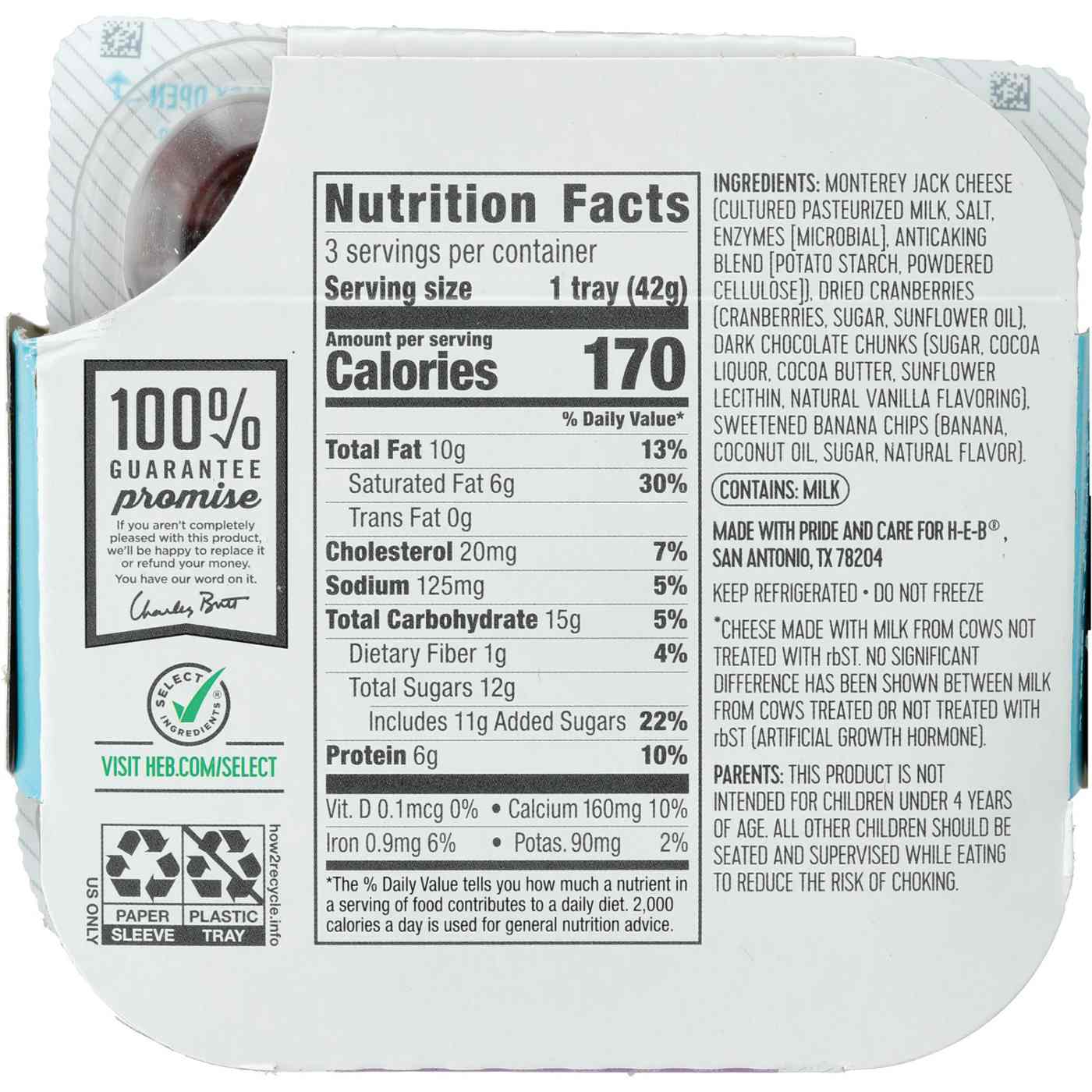 H-E-B Ready Fresh Go Monterey Jack Chocolate Cranberry Banana - Shop ...