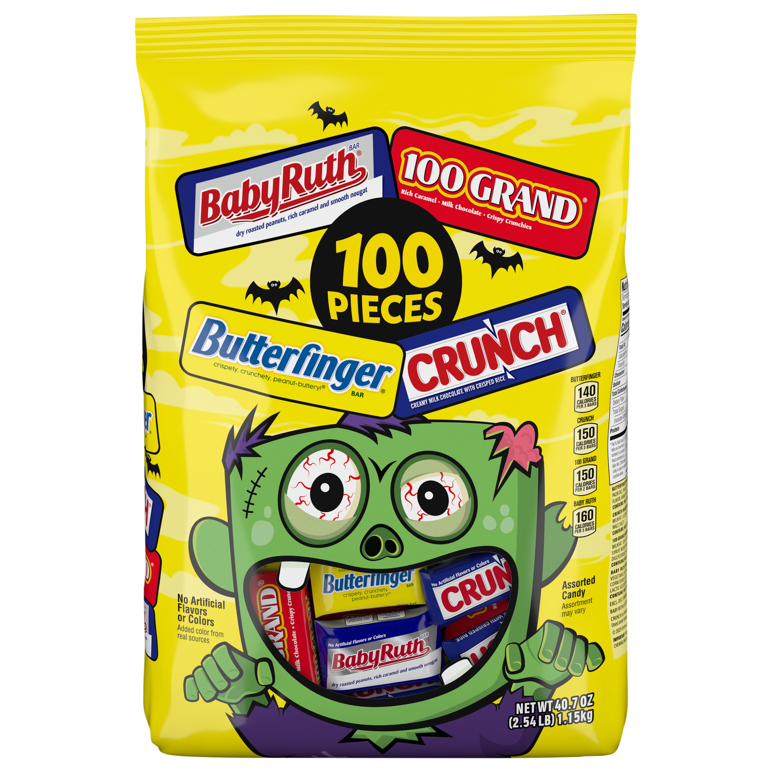 Crunch, Butterfinger, Baby Ruth & 100 Grand Assorted Halloween Candy ...