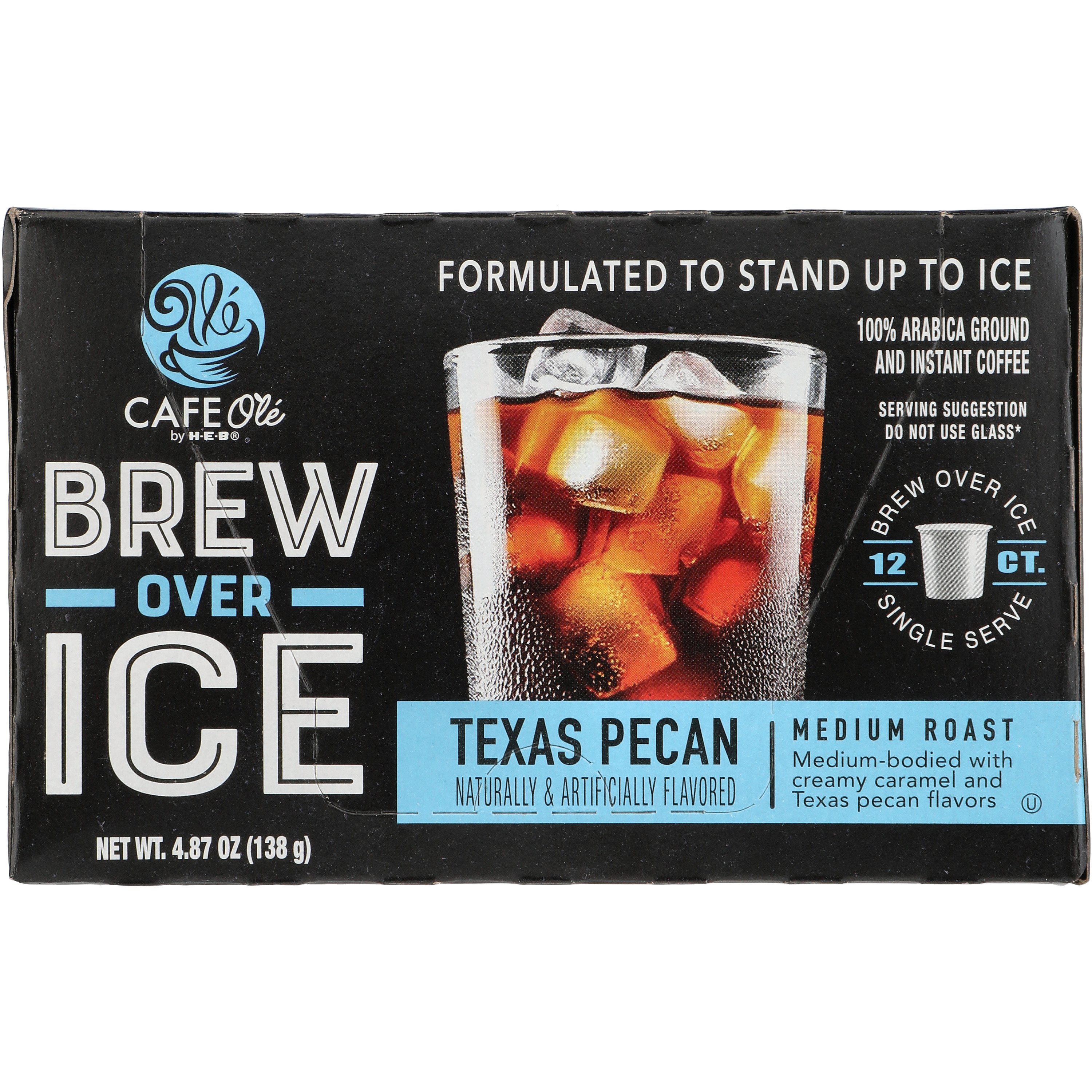 CAFE Olé by H-E-B Texas Pecan Brew Over Ice Medium Roast Coffee Single ...