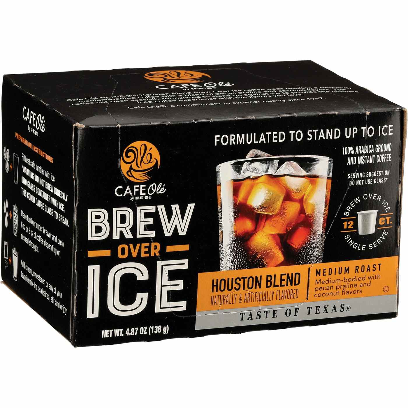 CAFE Olé by H-E-B Houston Blend Brew Over Ice Medium Roast Coffee ...