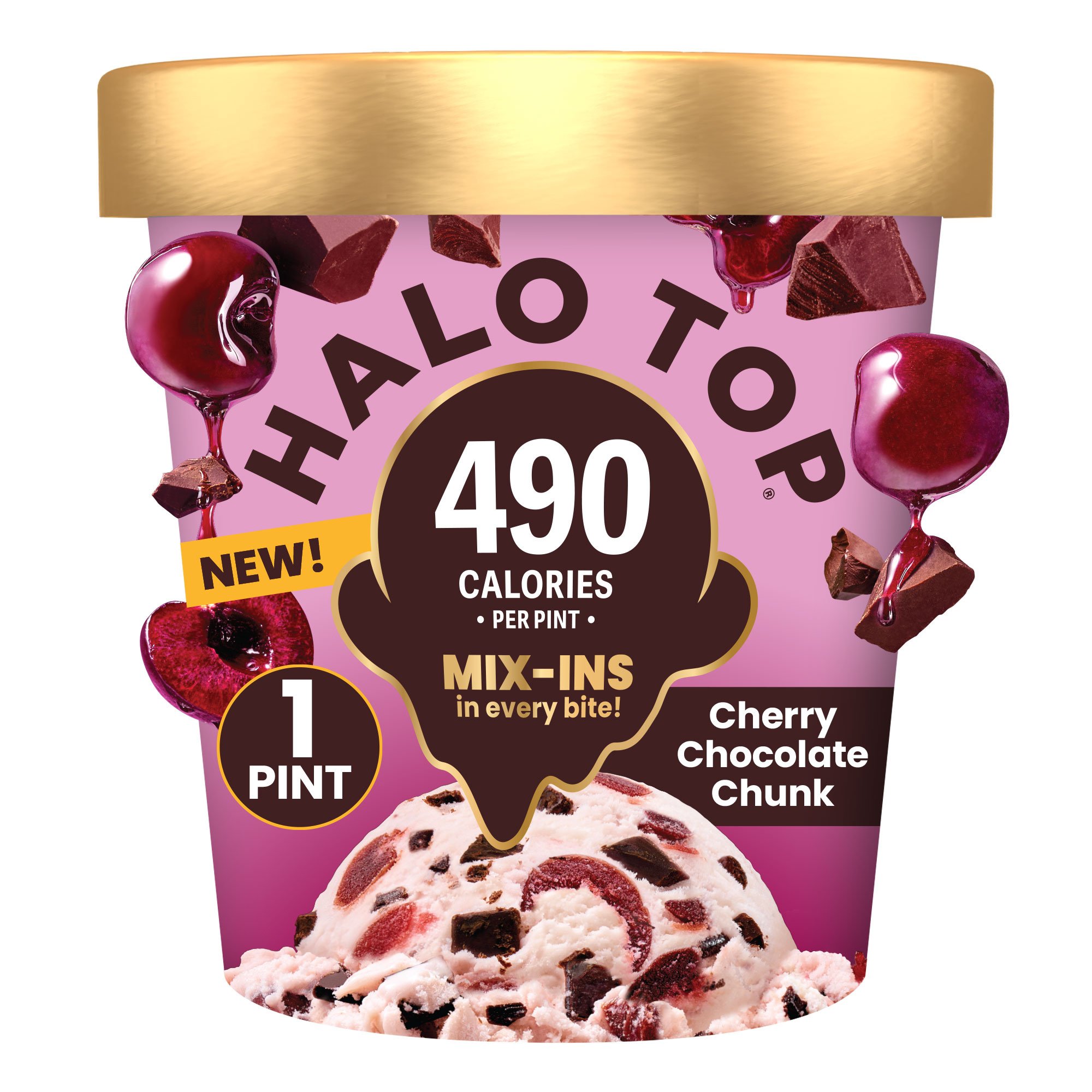 Halo Top Mix Ins 15g Protein Cherry Chocolate Chunk Light Ice Cream ...