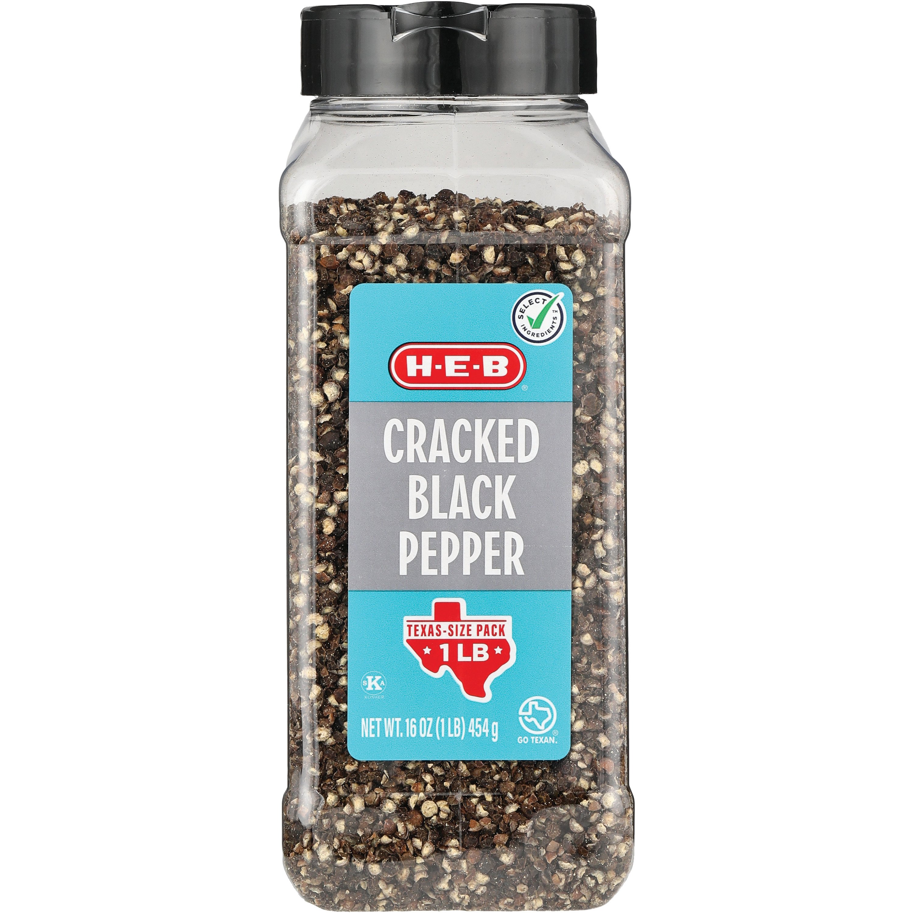 H-E-B Cracked Black Pepper - Texas Size Pack - Shop Herbs & spices at H-E-B
