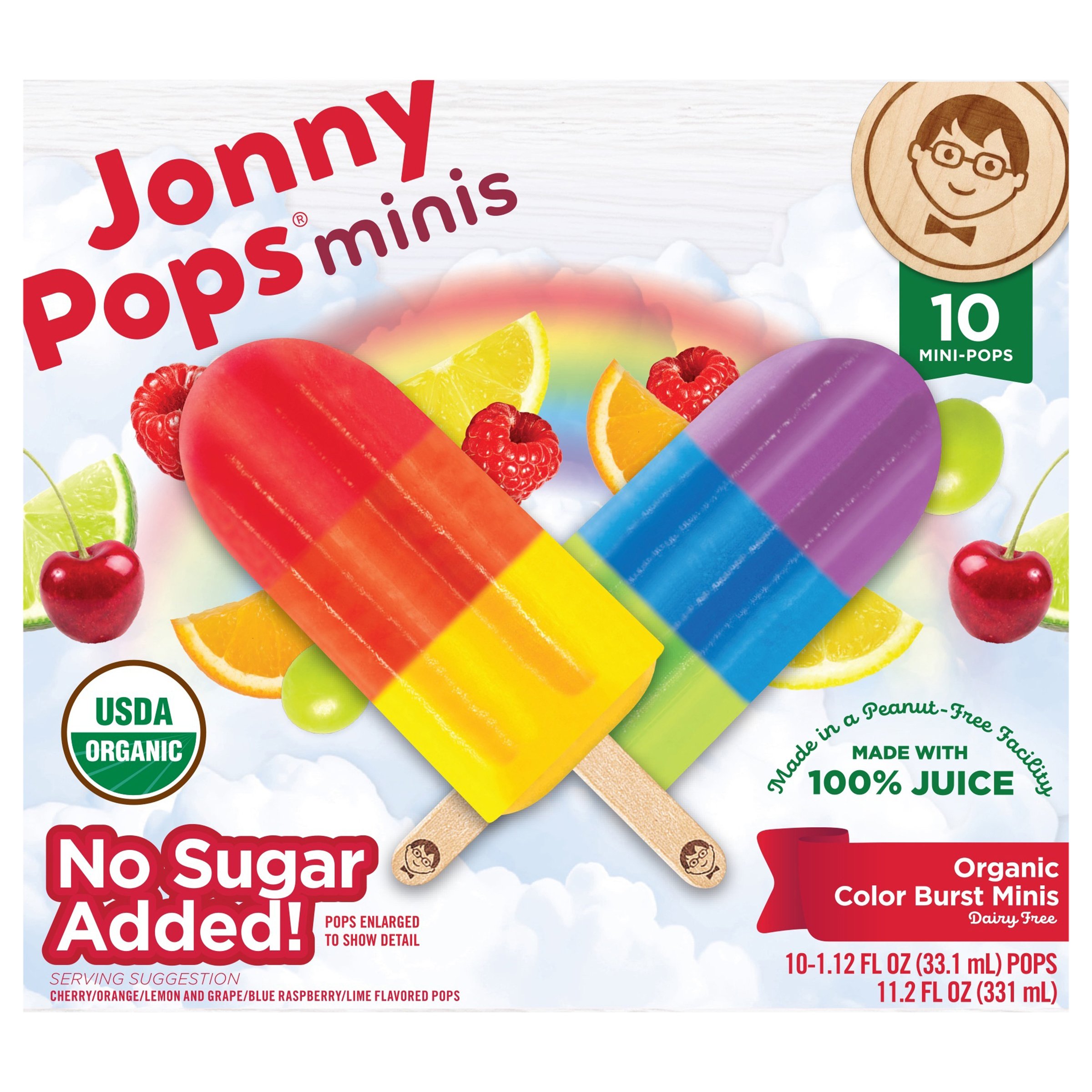 JonnyPops Minis Organic Color Burst - Shop Bars & pops at H-E-B