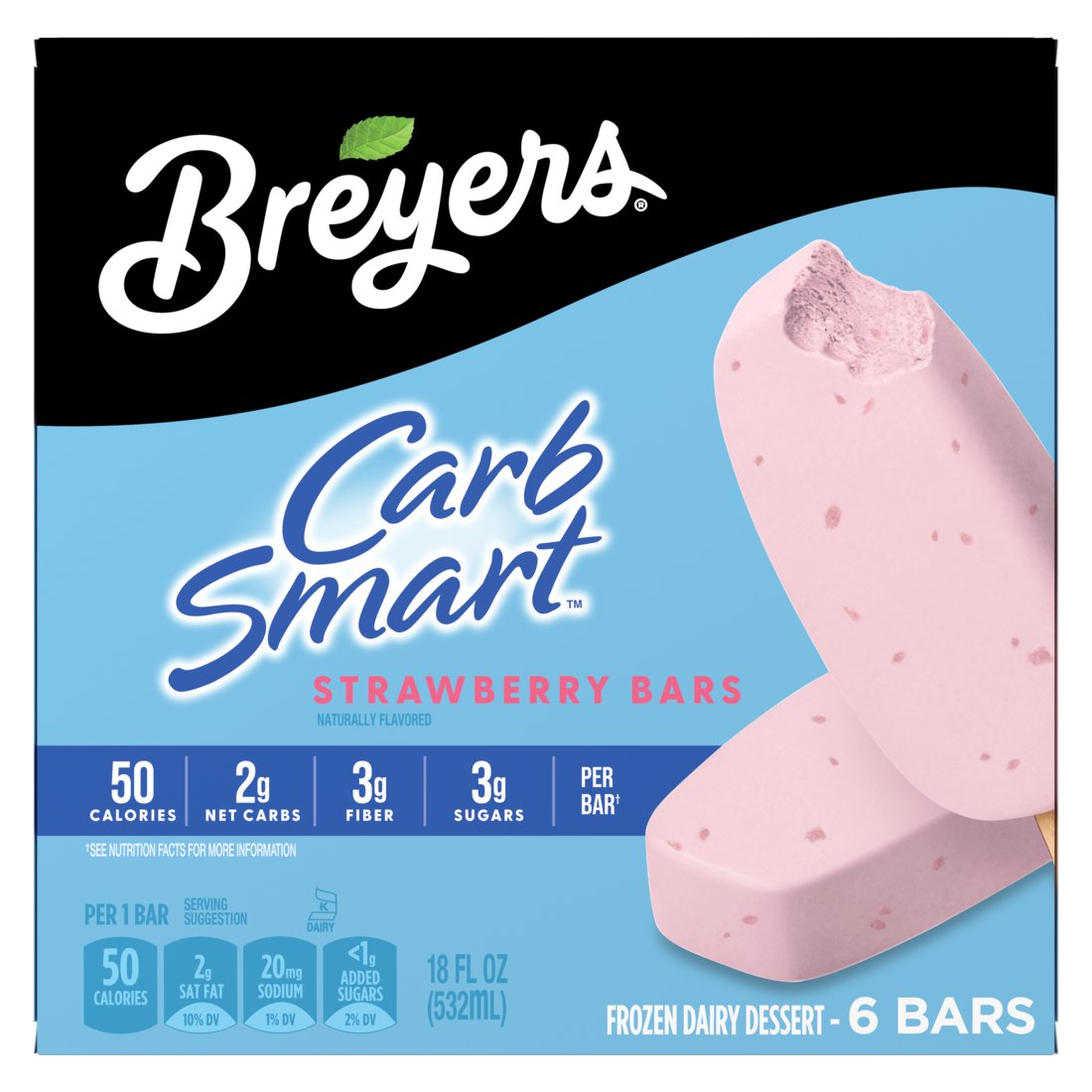Breyers Carb Smart Strawberry Dessert Bars - Shop Ice cream at H-E-B