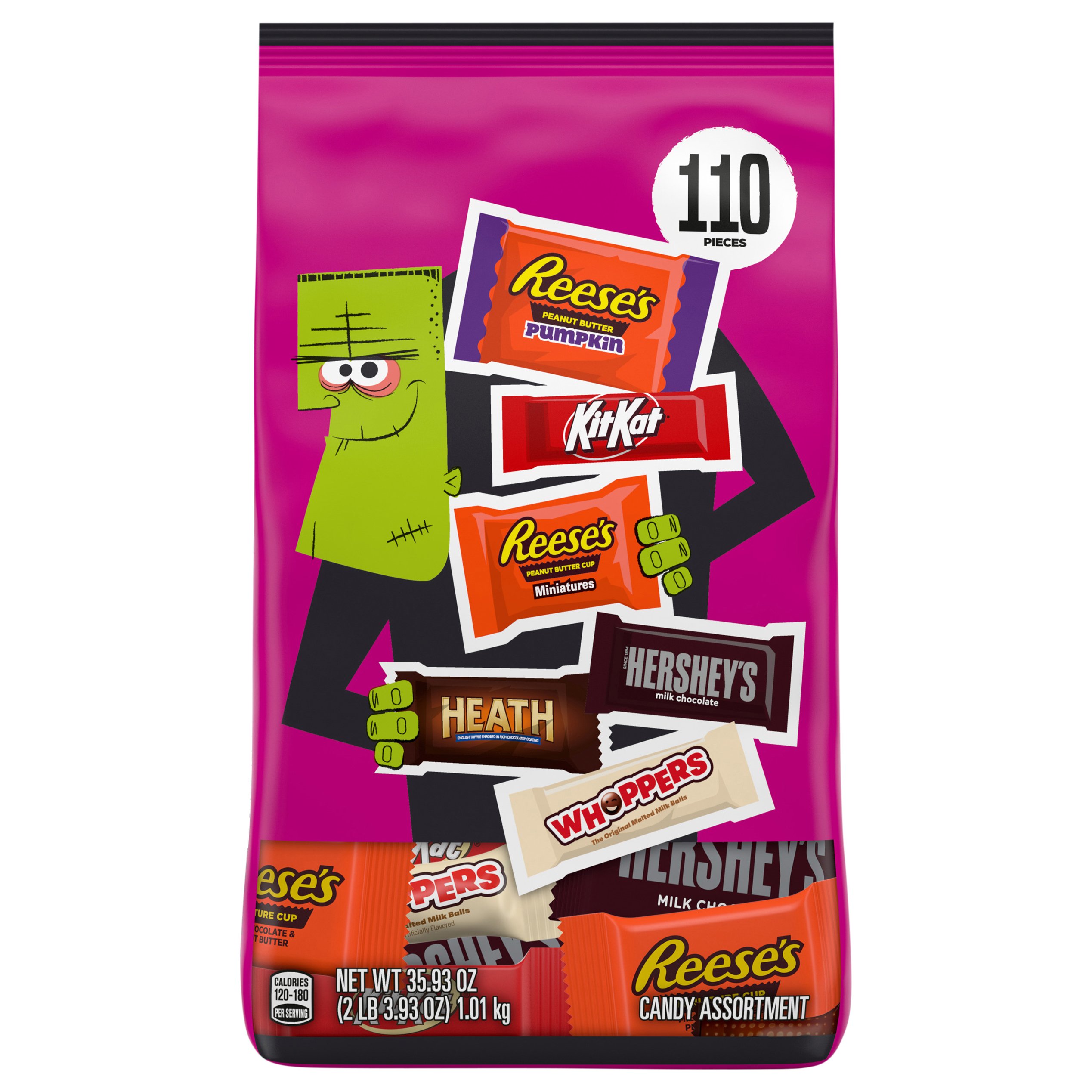 Hershey's, Reese's, Kit Kat, Heath & Whoppers Assorted Halloween Candy ...