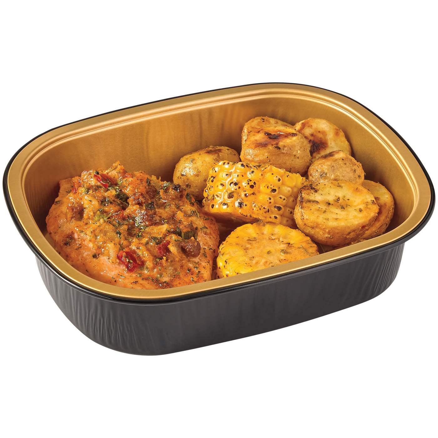 Meal Simple by H-E-B Crawfish Stuffed Salmon Corn & Potatoes - Shop ...