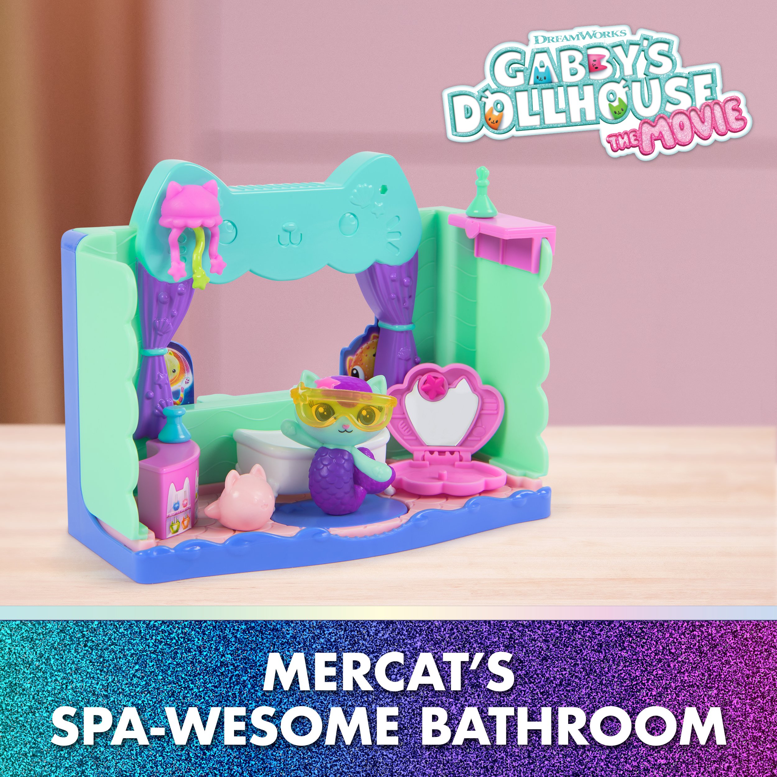 Gabby's Dollhouse The Movie MerCat's Spa-wesome Bathroom - Shop ...