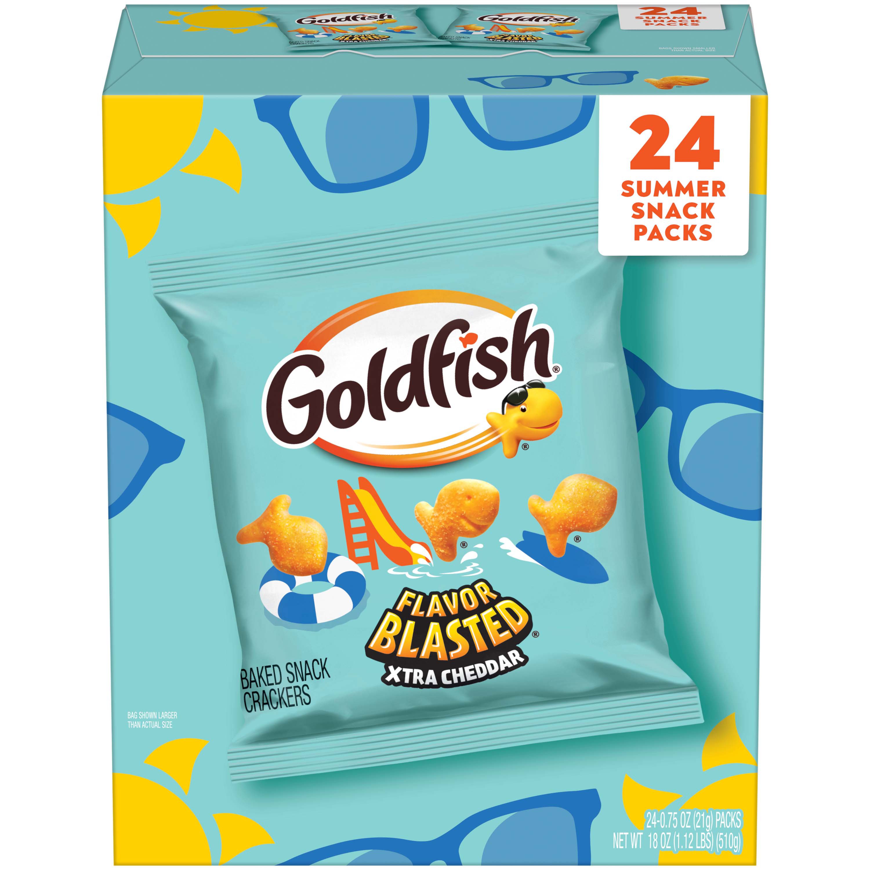 Goldfish Limited Edition Baked Summer Snack Cracker Packs - Xtra ...