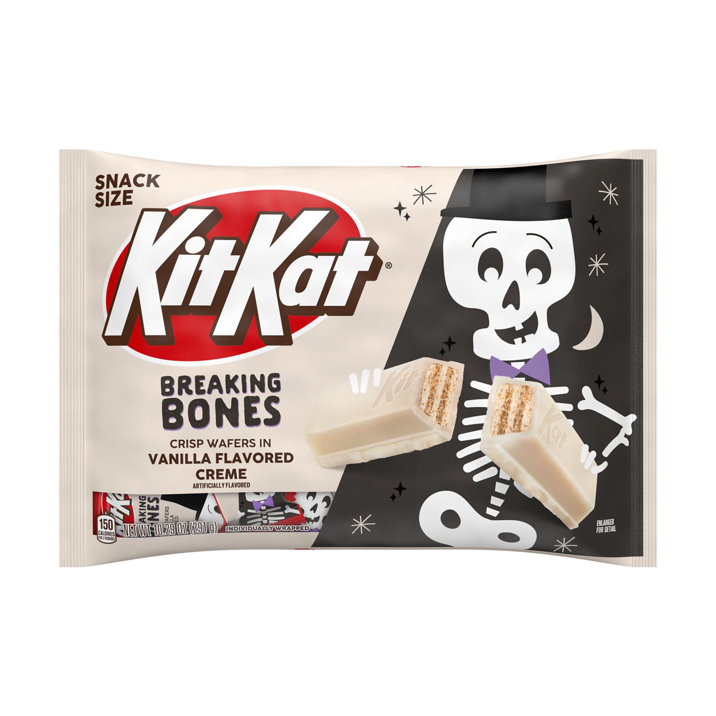 Kit Kat Breaking Bones Vanilla Creme Wafer Snack Size Halloween Candy ...