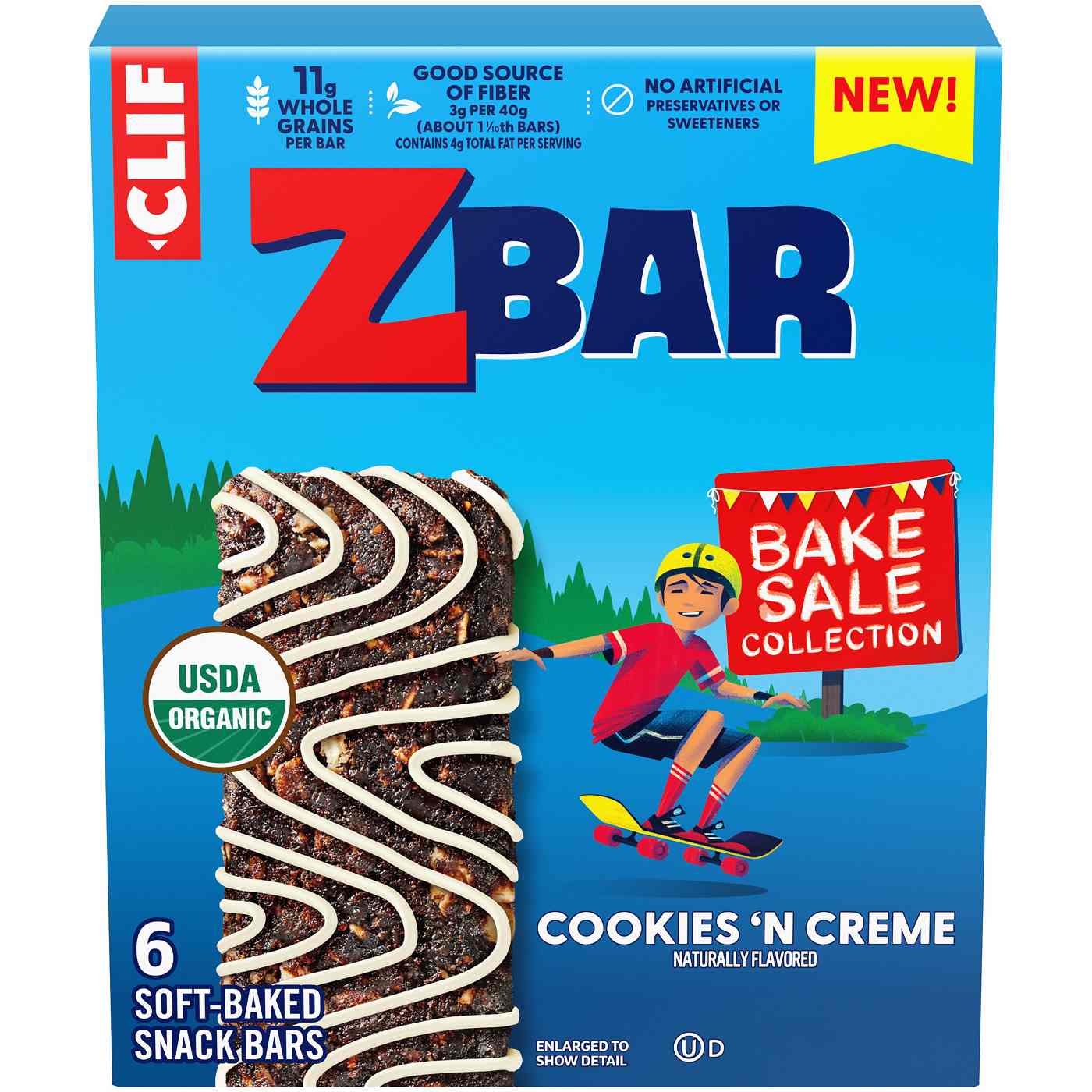 Clif Kid Z Bar Softf-Baked Snack Bars - Cookies 'N Creme - Shop Granola ...