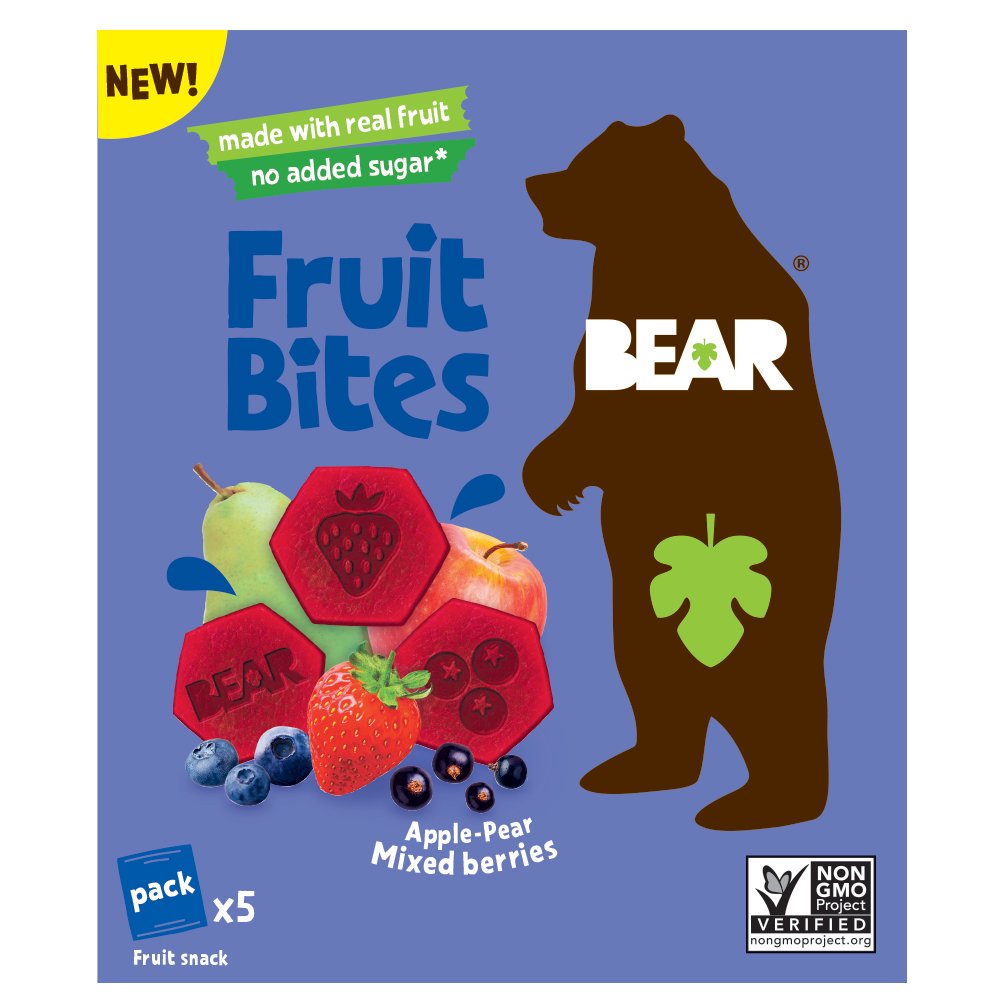 Bear Fruit Bites - Apple-Pear and Mixed Berries - Shop Fruit snacks at ...