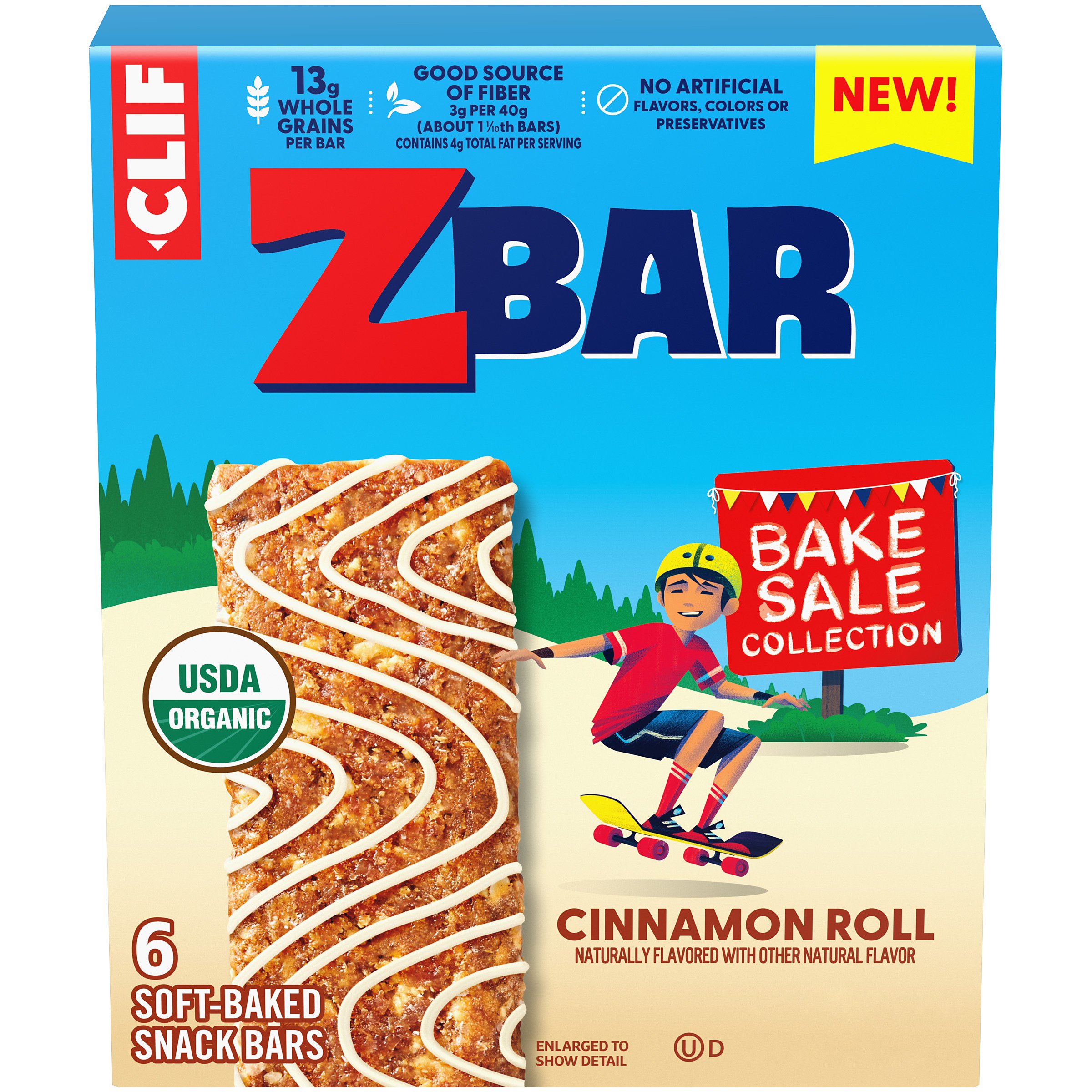 Clif Kid Z Bar Soft-Baked Snack Bars - Cinnamon Roll - Shop Granola ...