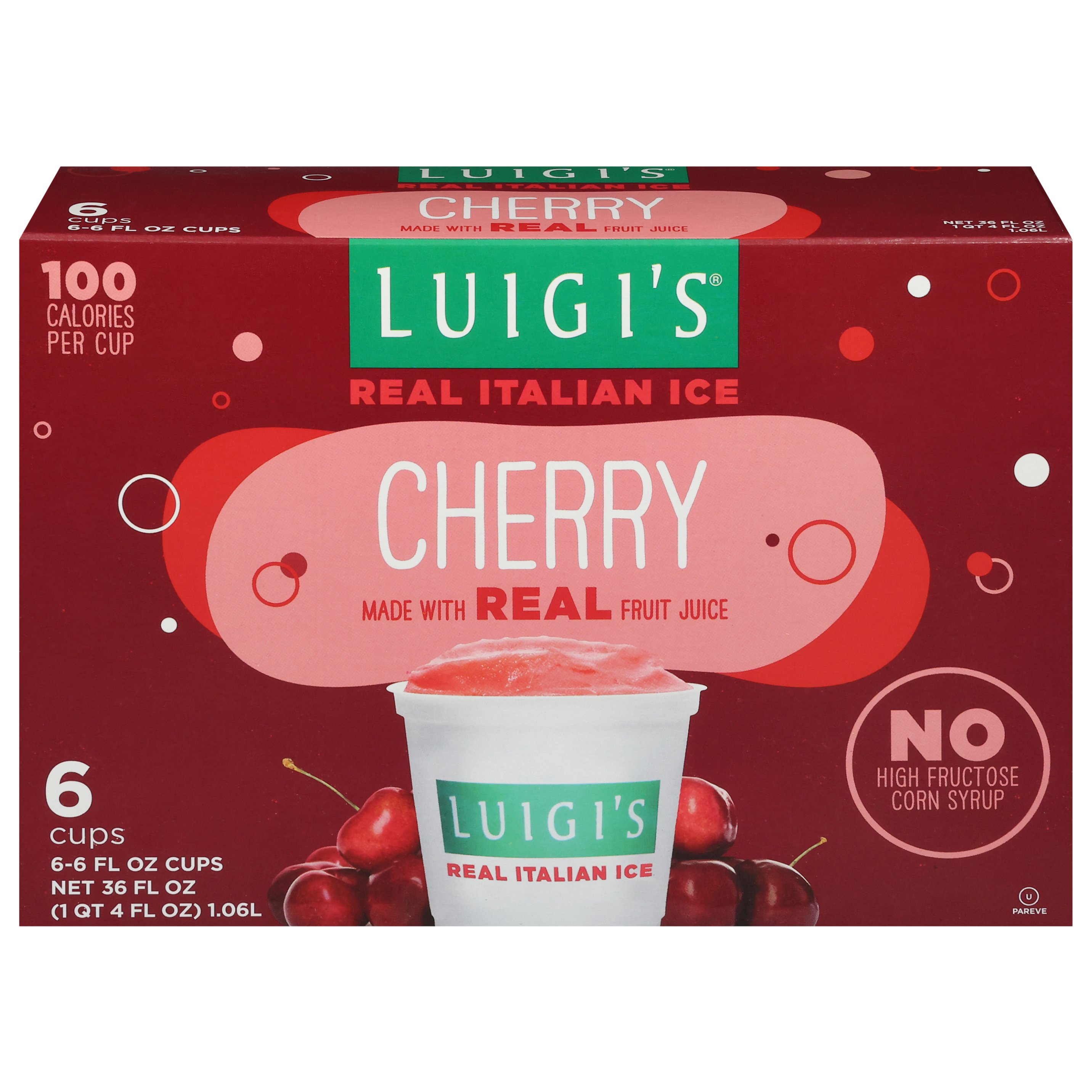 Luigi's Real Italian Ice - Cherry - Shop Ice cream at H-E-B