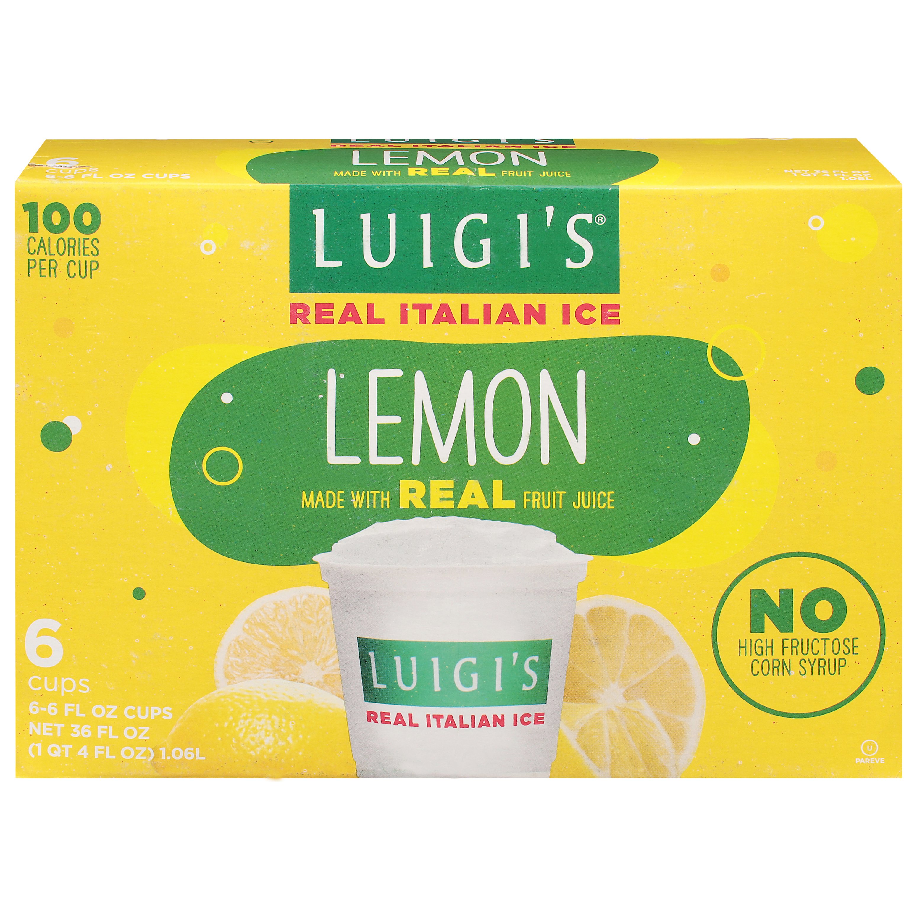 Luigi's Real Italian Ice Lemon - Shop Ice cream at H-E-B