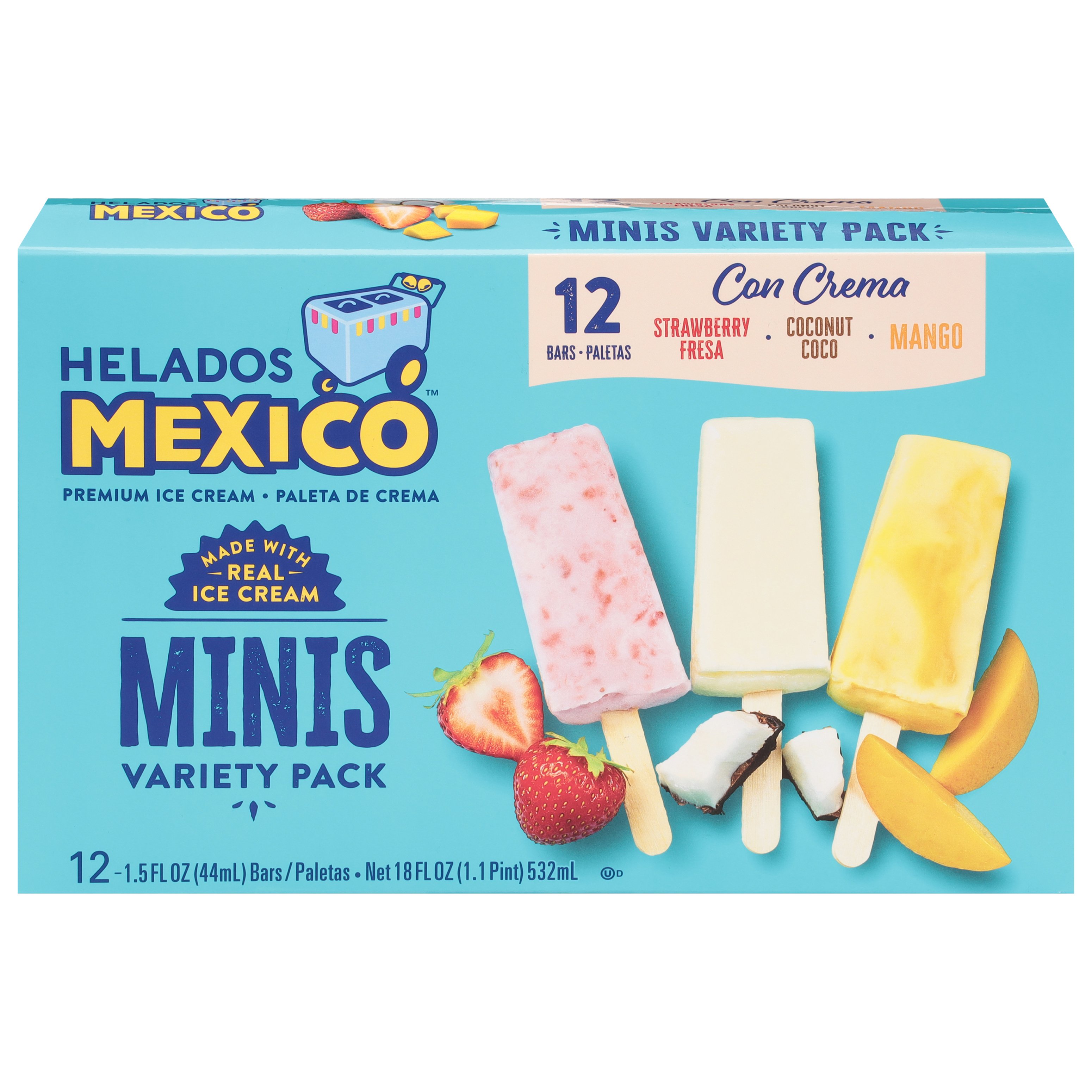 Helados Mexico Mini Paletas Variety Pack - Shop Bars & pops at H-E-B