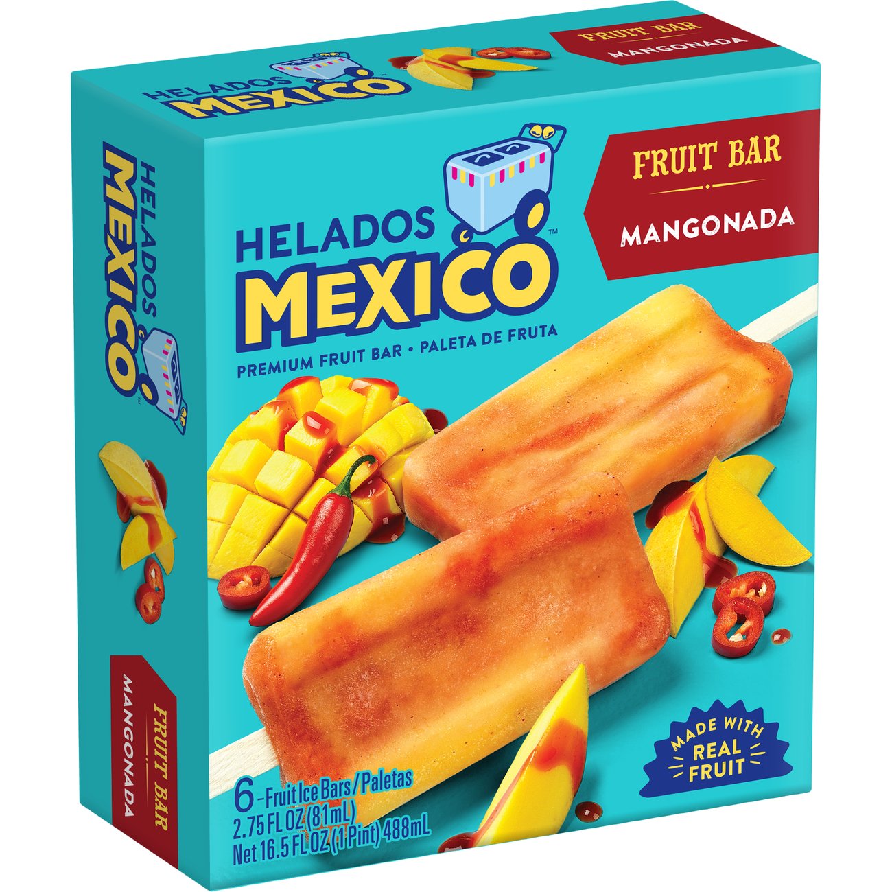 Helados Mexico Fruit Bars - Mangonada - Shop Bars & pops at H-E-B