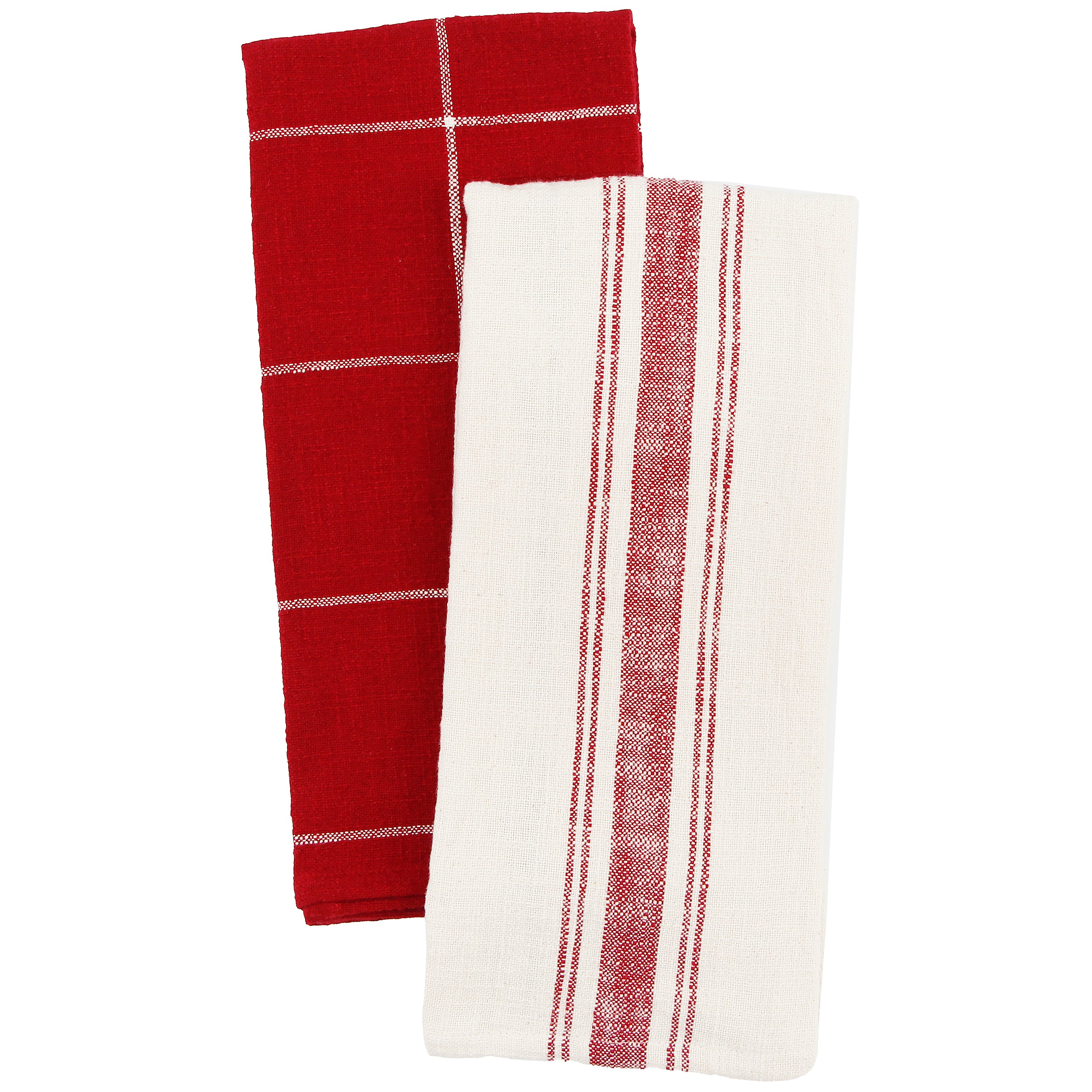 Haven + Key Windowpane Kitchen Towel Set - Red, 2 pk - Shop Seasonal ...
