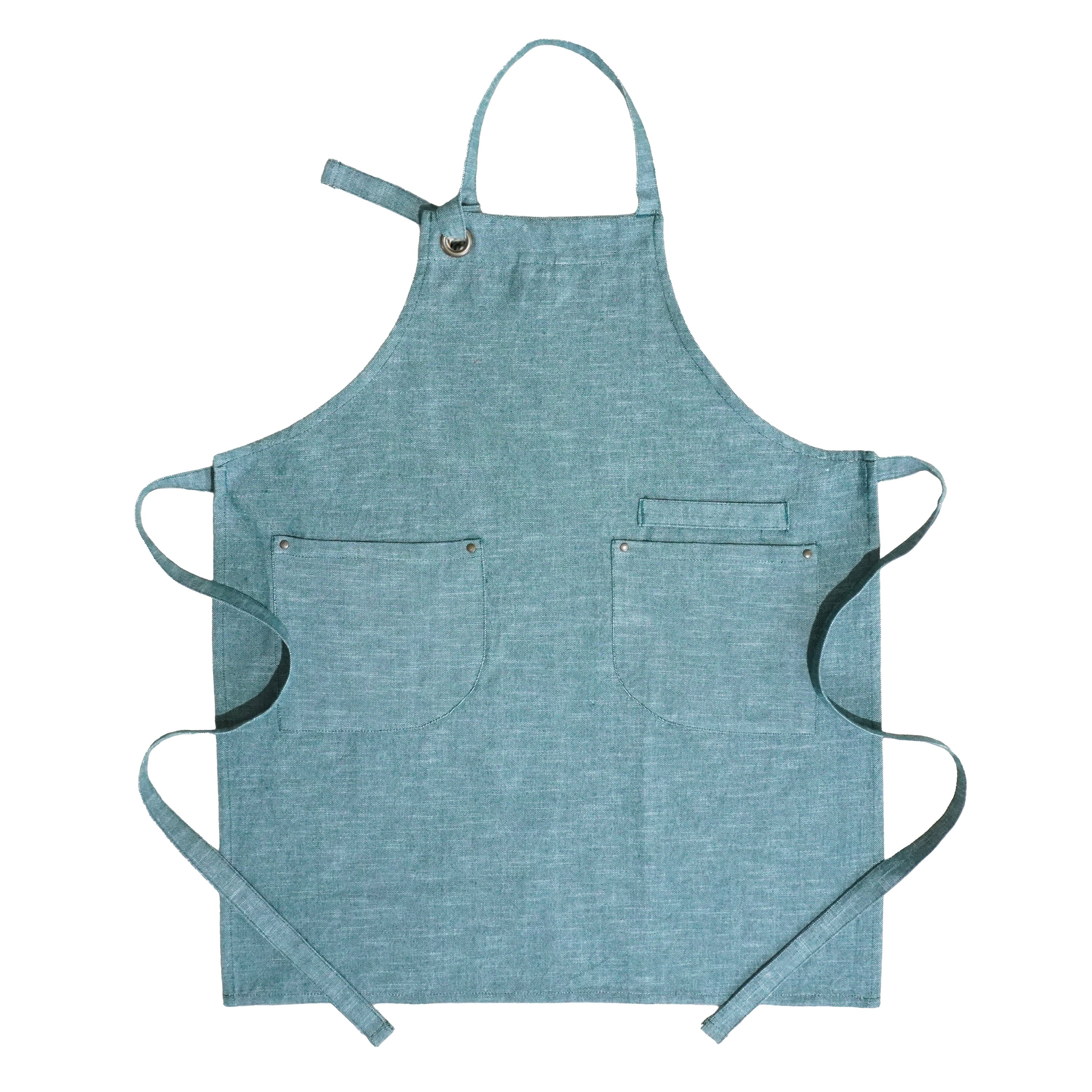 Haven + Key Two Pocket Chambray Slub Apron - Green - Shop Seasonal ...