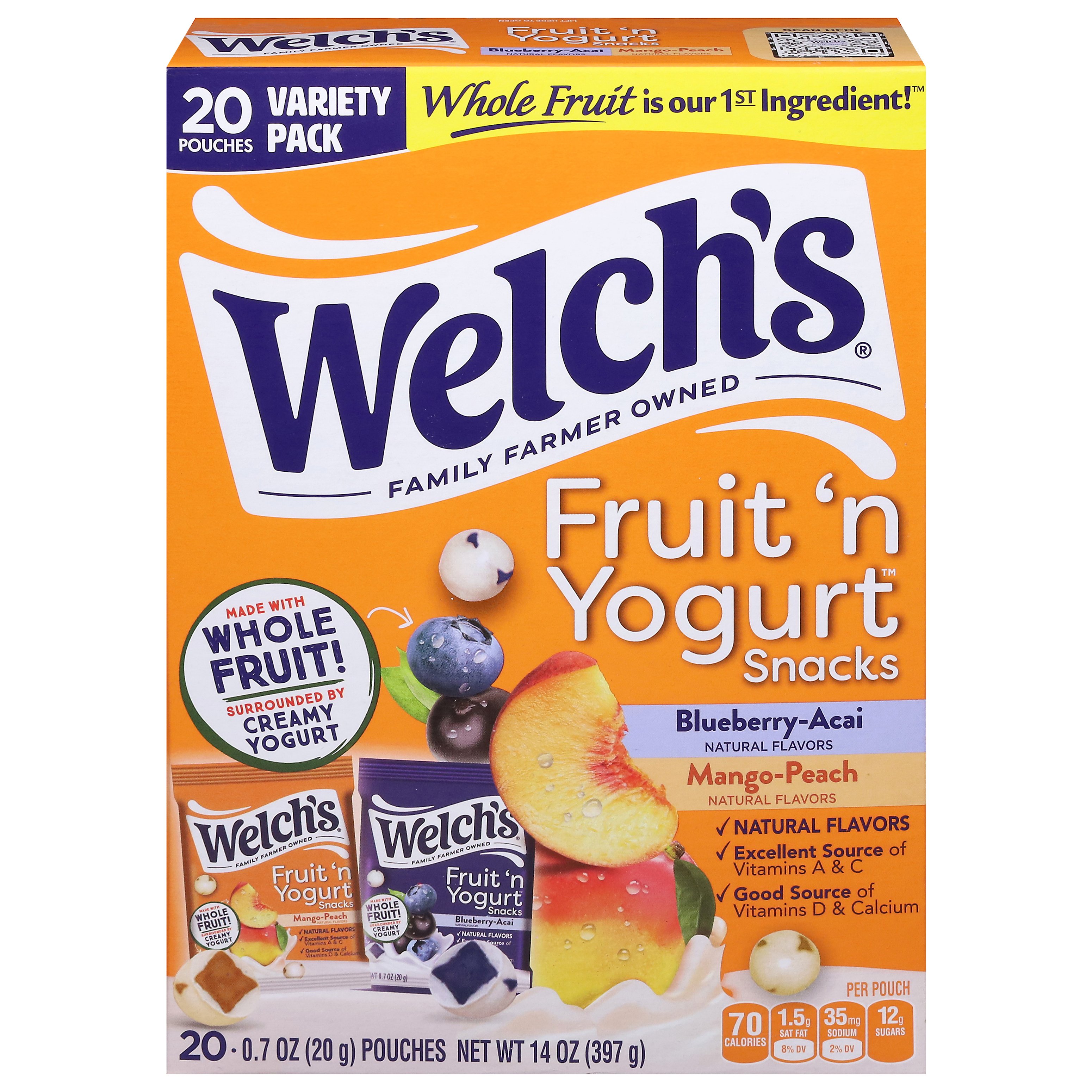 Welch's Fruit 'N Yogurt Snacks - Blueberry-Acai & Mango-Peach - Shop ...