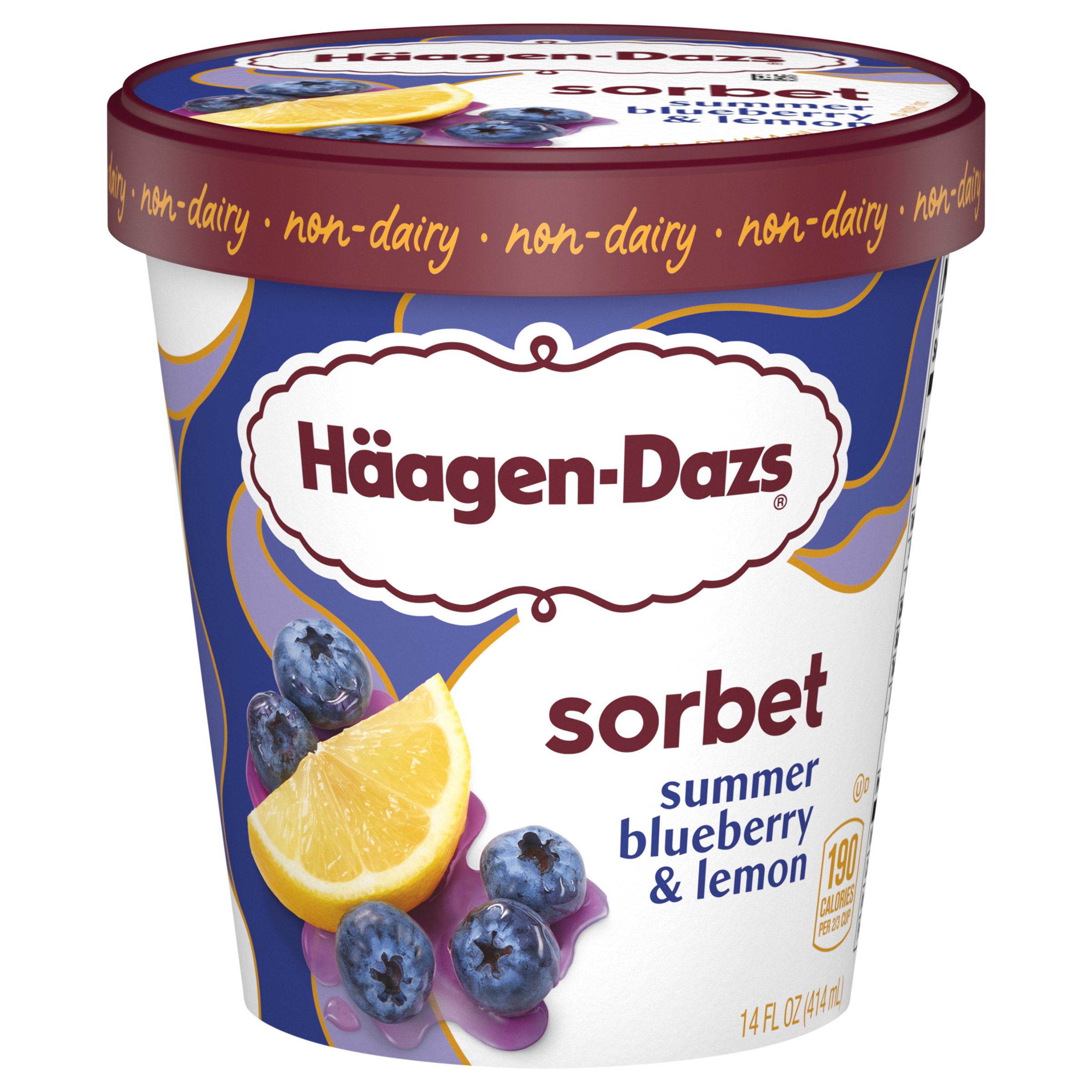 Haagen-Dazs Summer Blueberry & Lemon Sorbet - Shop Sorbet at H-E-B