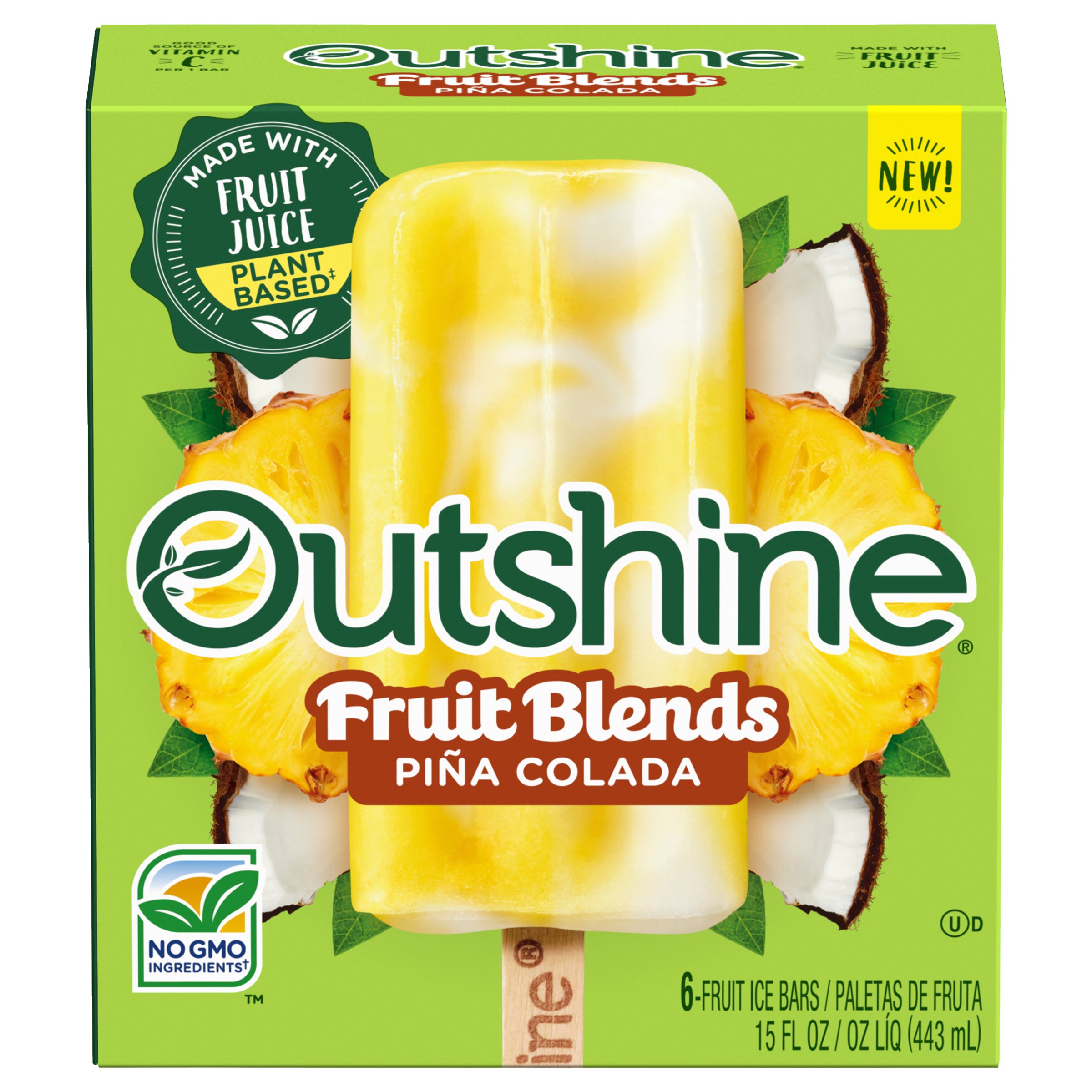 Outshine Fruit Blends Pina Colada Ice Bars - Shop Bars & pops at H-E-B