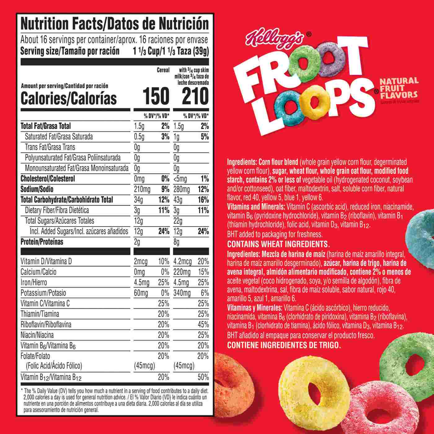 Kellogg's Froot Loops Original Breakfast Cereal - Shop Cereal at H-E-B
