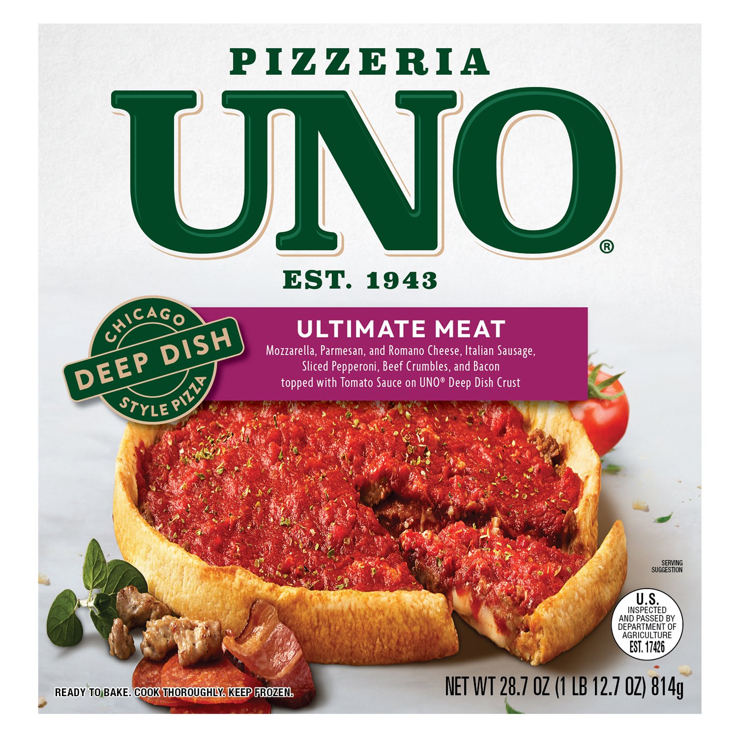 Pizzeria Uno Chicago Style Deep Dish 9 Inch Ultimate Meat Pizza - Shop ...