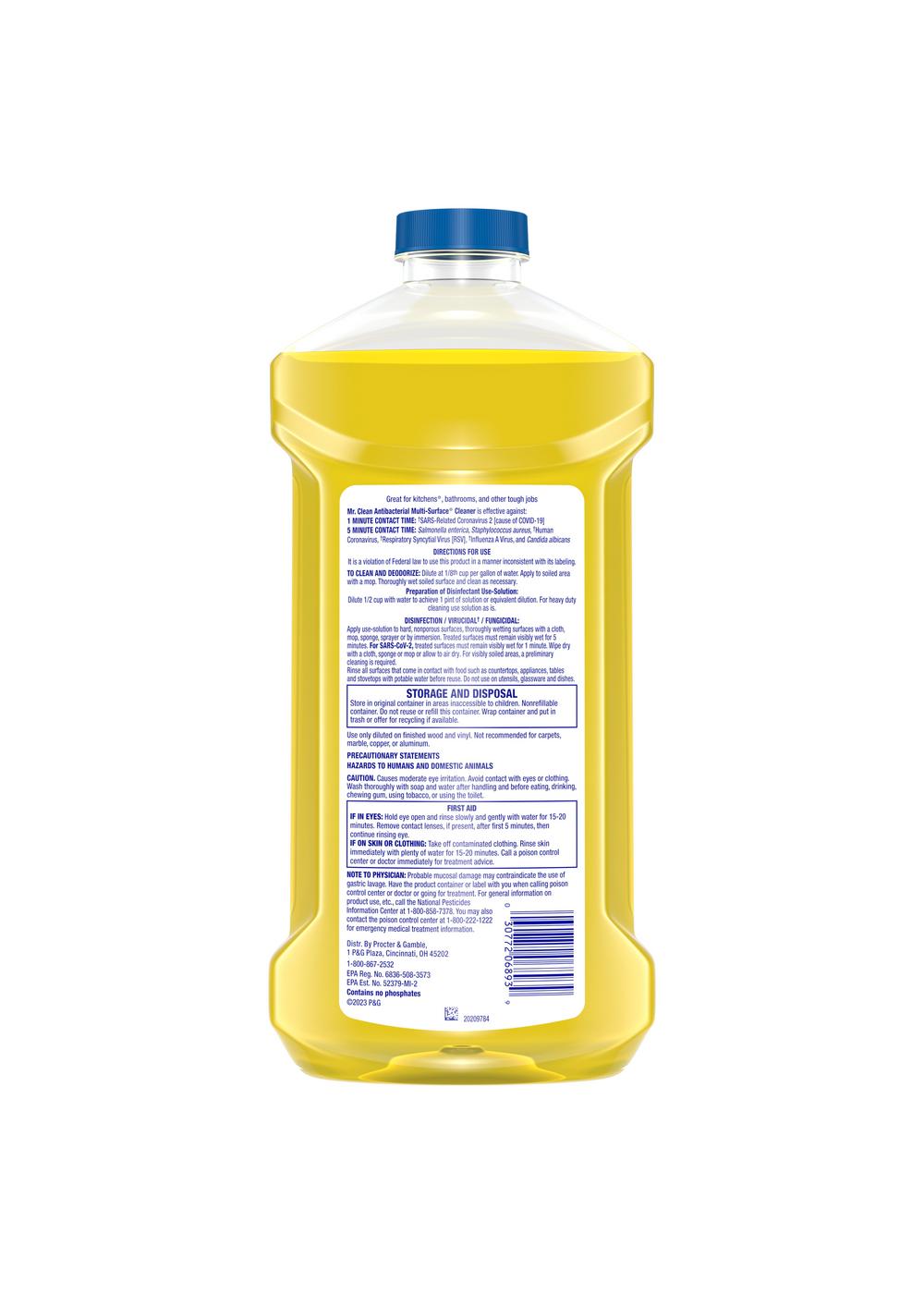 Mr. Clean Antibacterial Multi Surface Cleaner - Lemon - Shop All ...